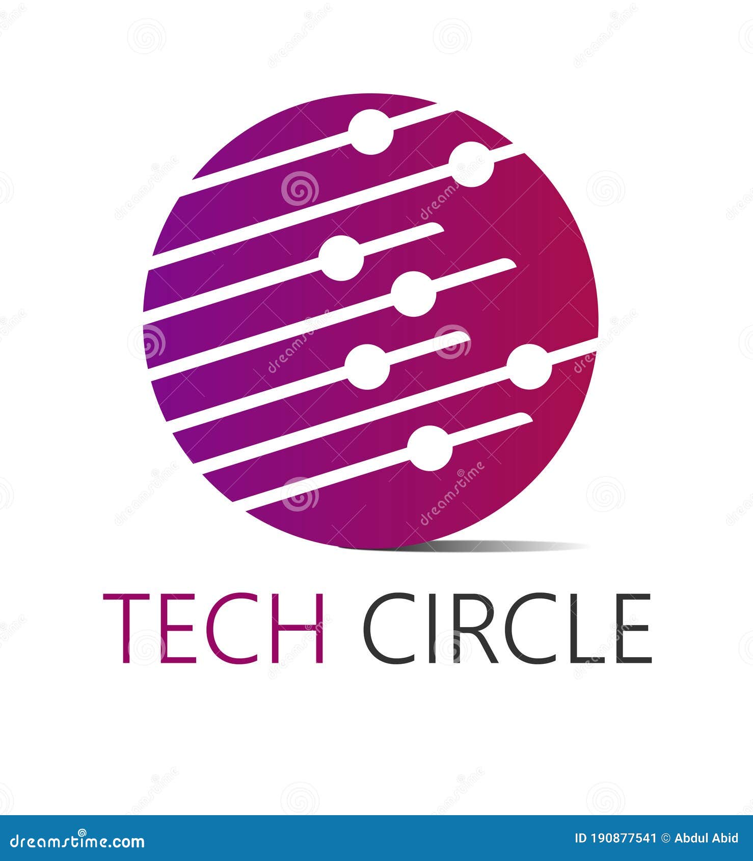 Tech Circle Logo Template Design for Technology or Security Stock ...