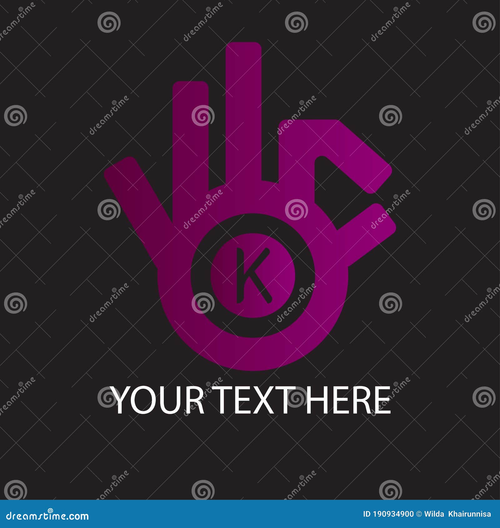 3d Letter Mark Purple Logo Design `OK` Stock Vector - Illustration of ...