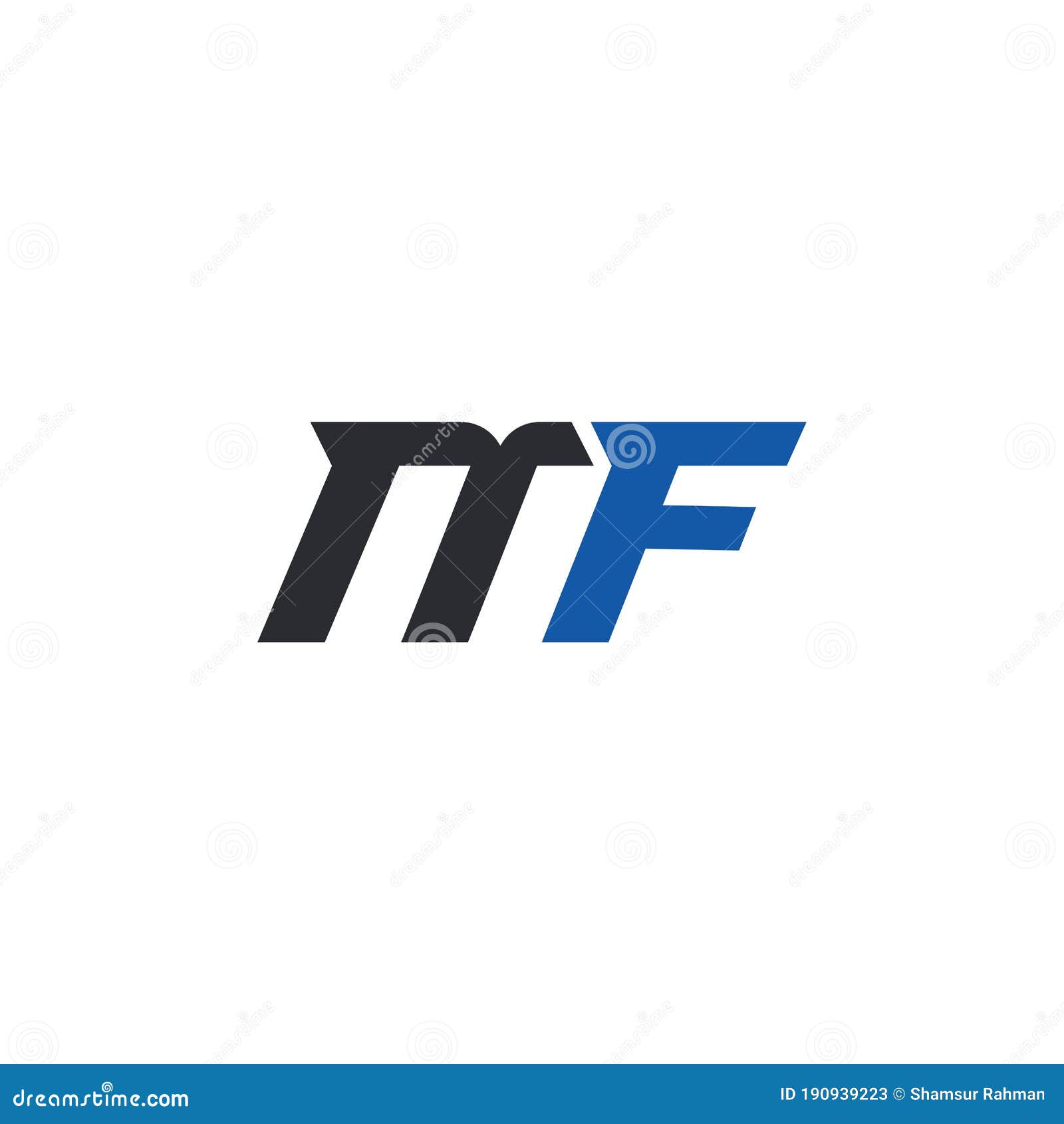 Initial Letter Mf Logo Or Fm Logo Vector Design Template ...