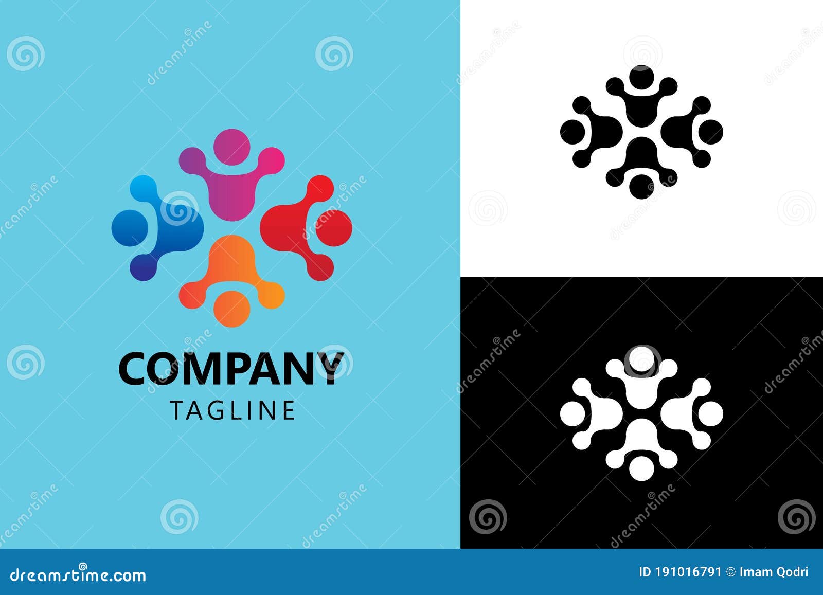 Abstract Community and Technology Logo Design Stock Vector ...