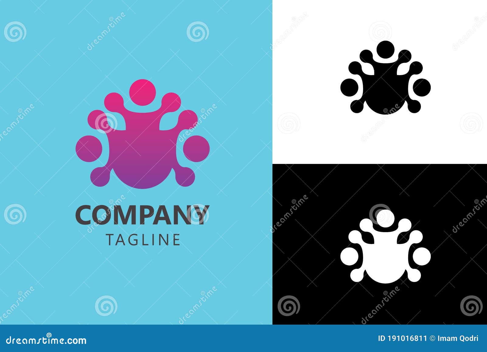 Abstract Community and Technology Logo Design Stock Vector ...