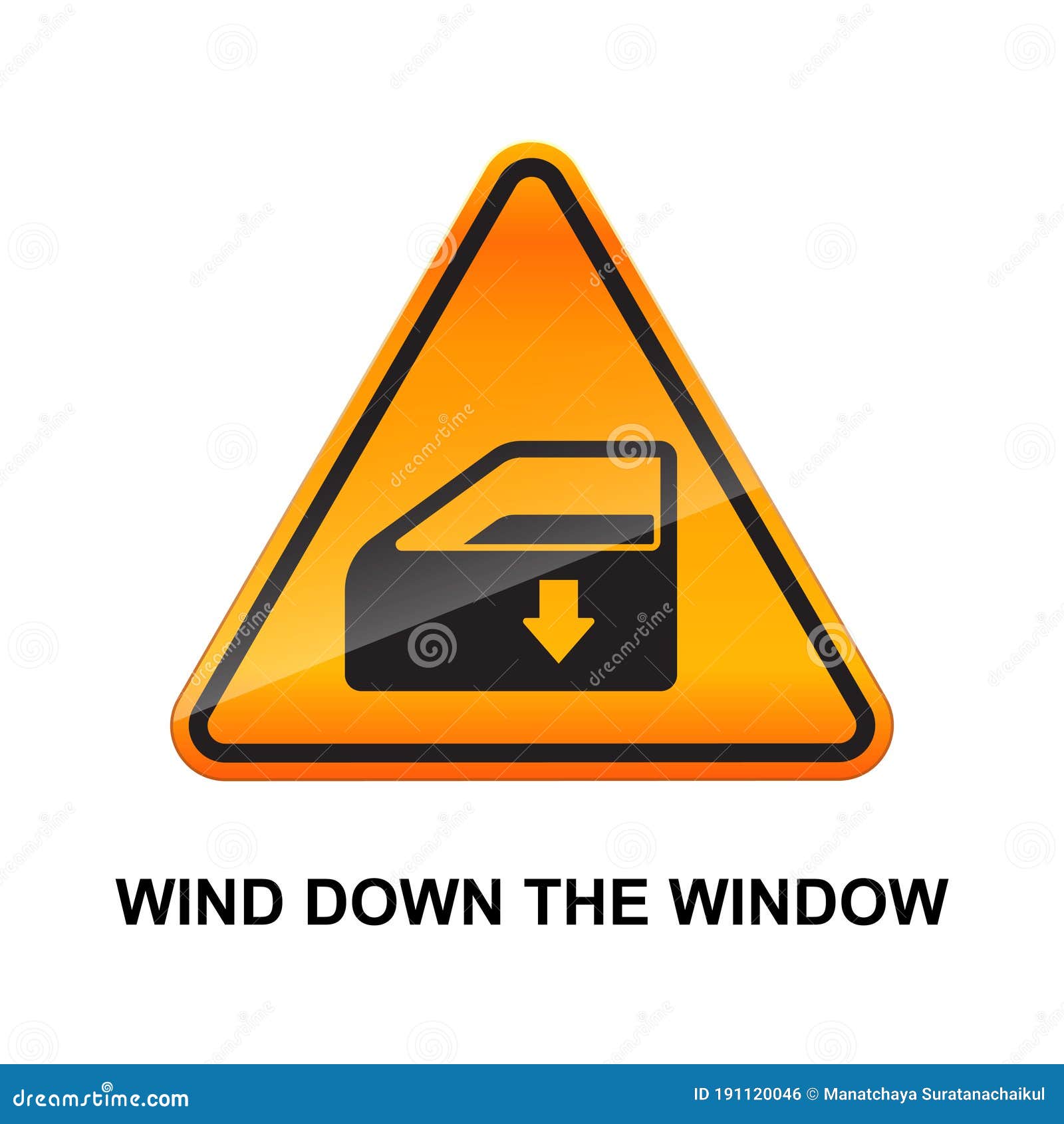 Wind Down the Window Sign Isolated on White Background Stock Vector ...