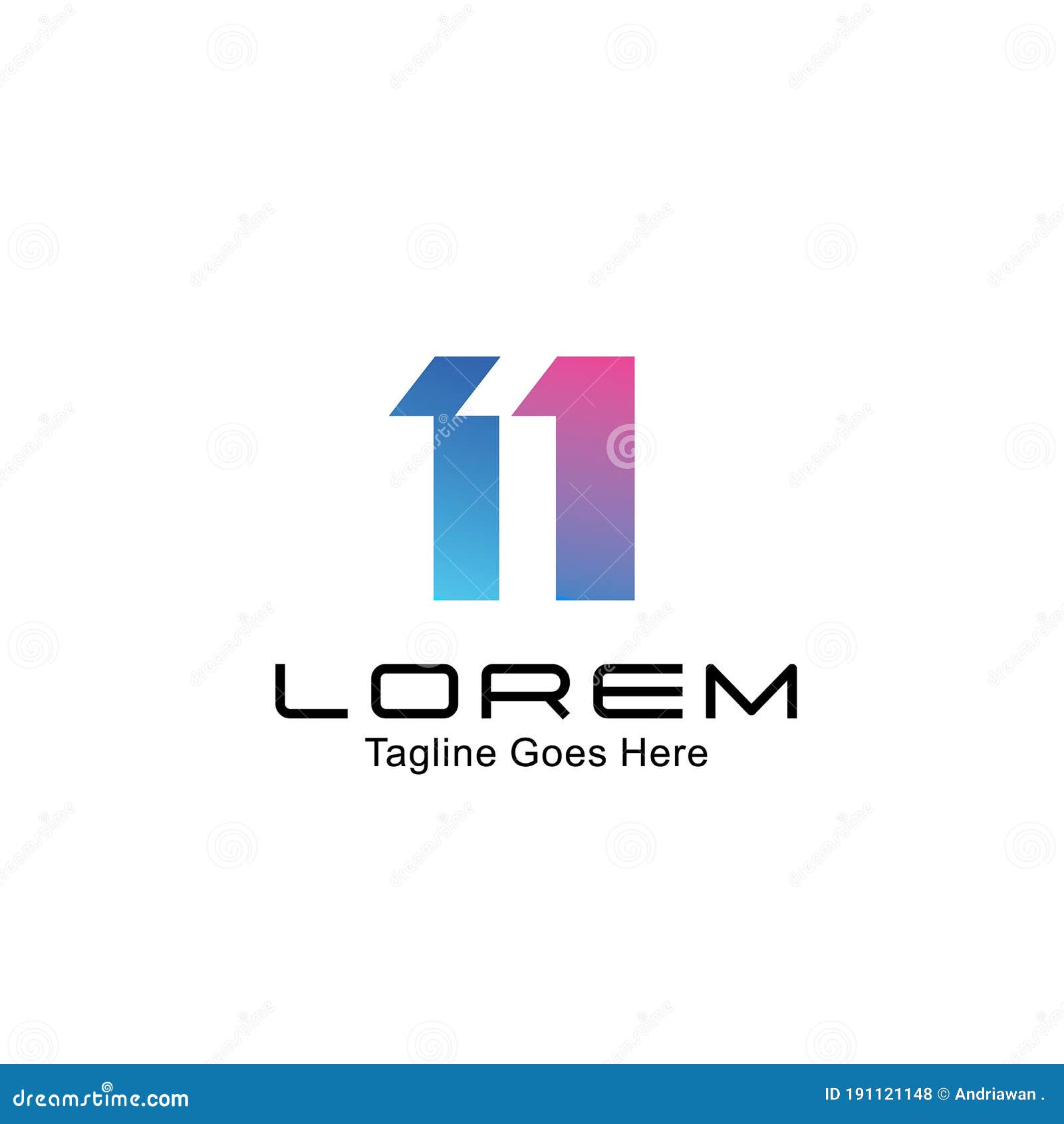 Logo number 11 stock vector. Illustration of brand, decoration - 191121148