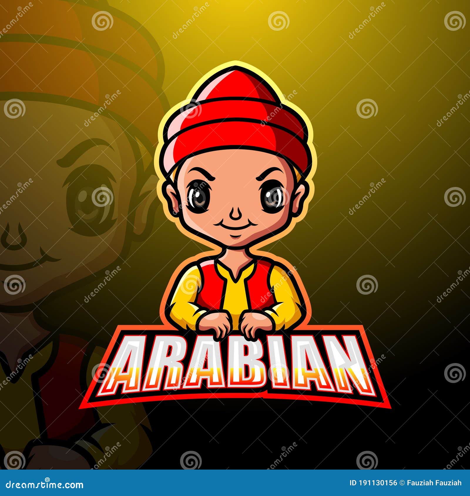 Arabian Man Mascot Logo Design Stock Vector - Illustration of child ...