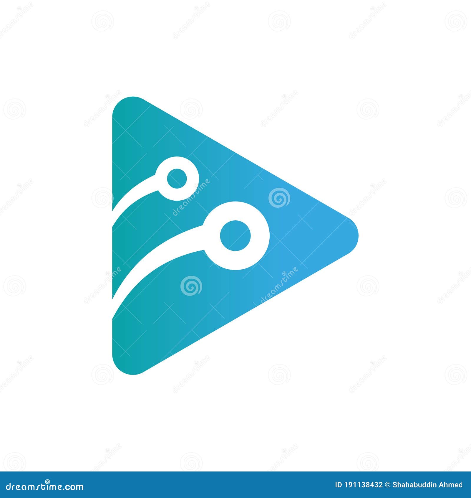 Video Digital Logo Design Template. Triangle Technology Logo Stock ...