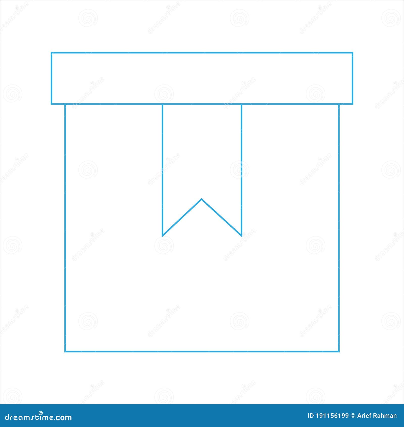 Box Icon, Simple Icon Vector Stock Vector - Illustration of gift, line ...