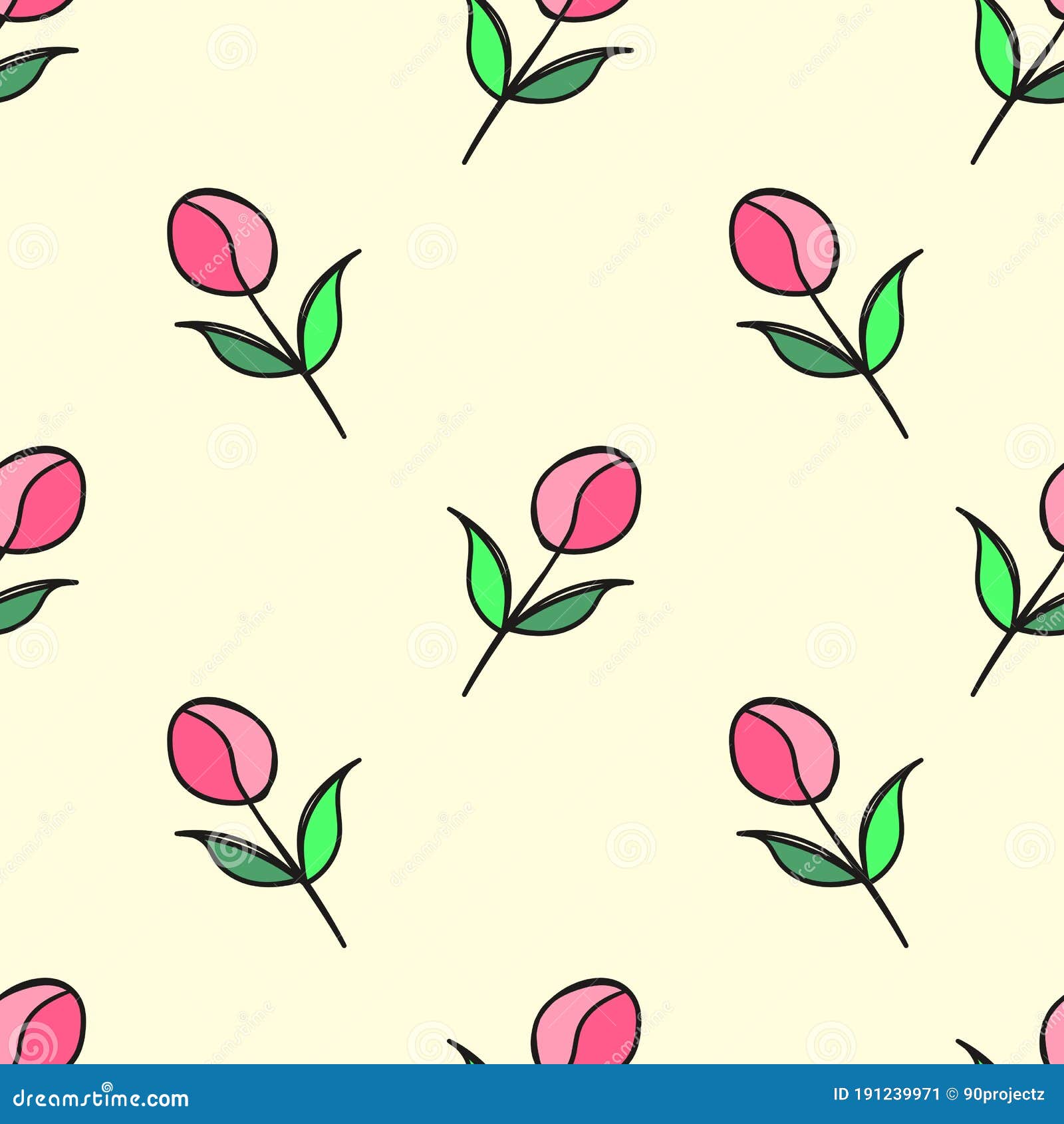 Girly Flowers Pattern, Wedding Background, Vector Illustration EPS 10 ...