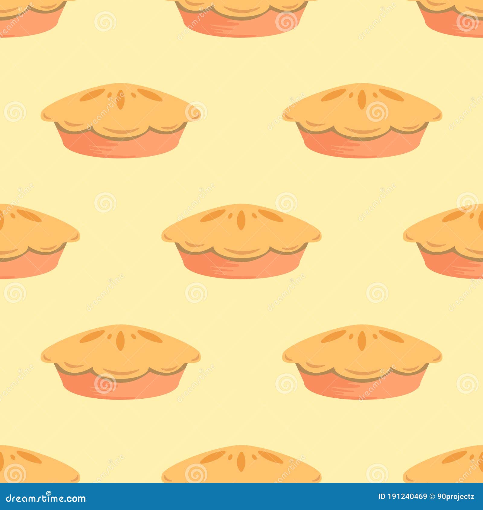 Seamless Pies Pattern Vector Illustration EPS 10 Stock Vector ...