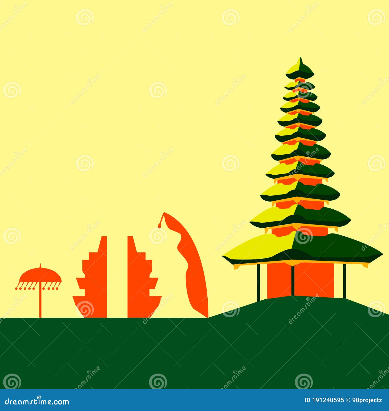 Ulun Danu Bratan Temple Bedugul Famous Landmark From Bali Indonesia ...