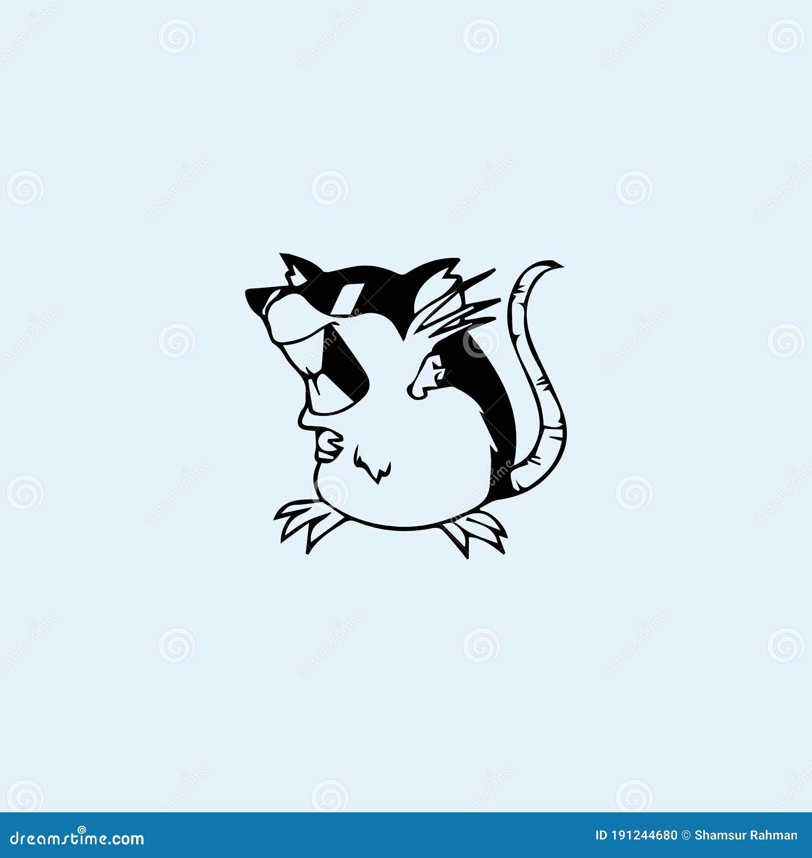 Rat Logo Mascot Vector Design Template Stock Vector - Illustration of ...