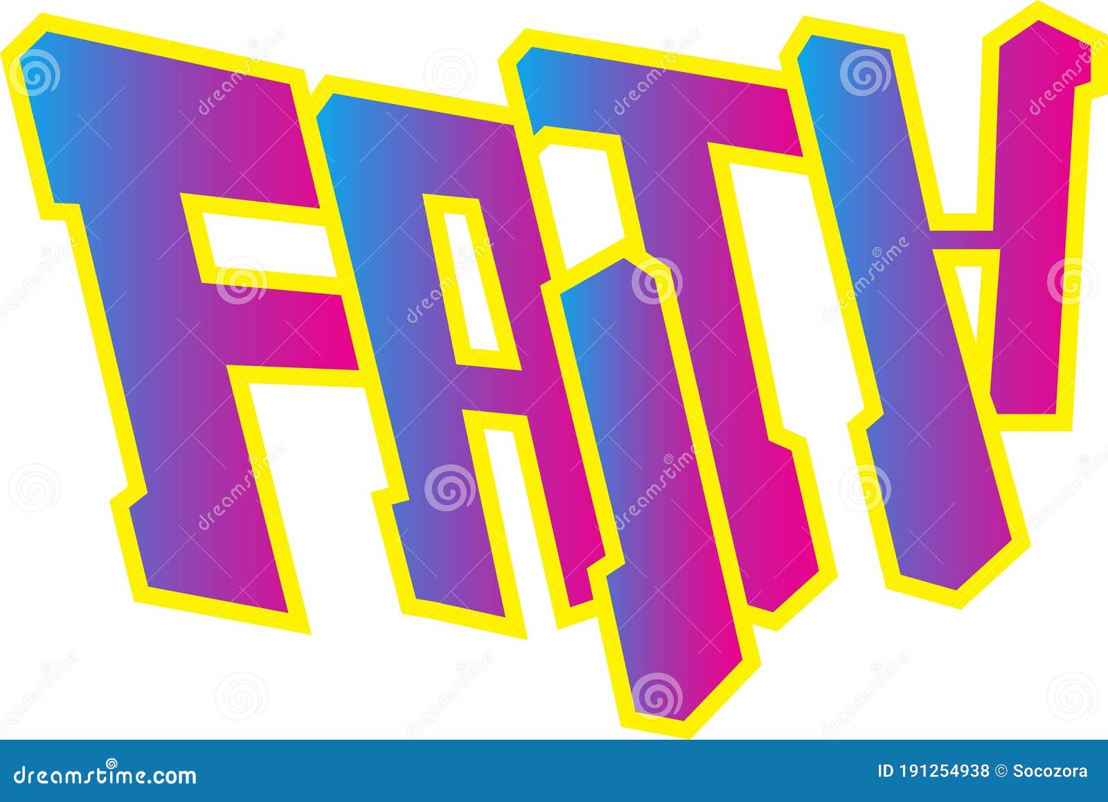 Faith Text for Graphic Use stock vector. Illustration of graphic ...