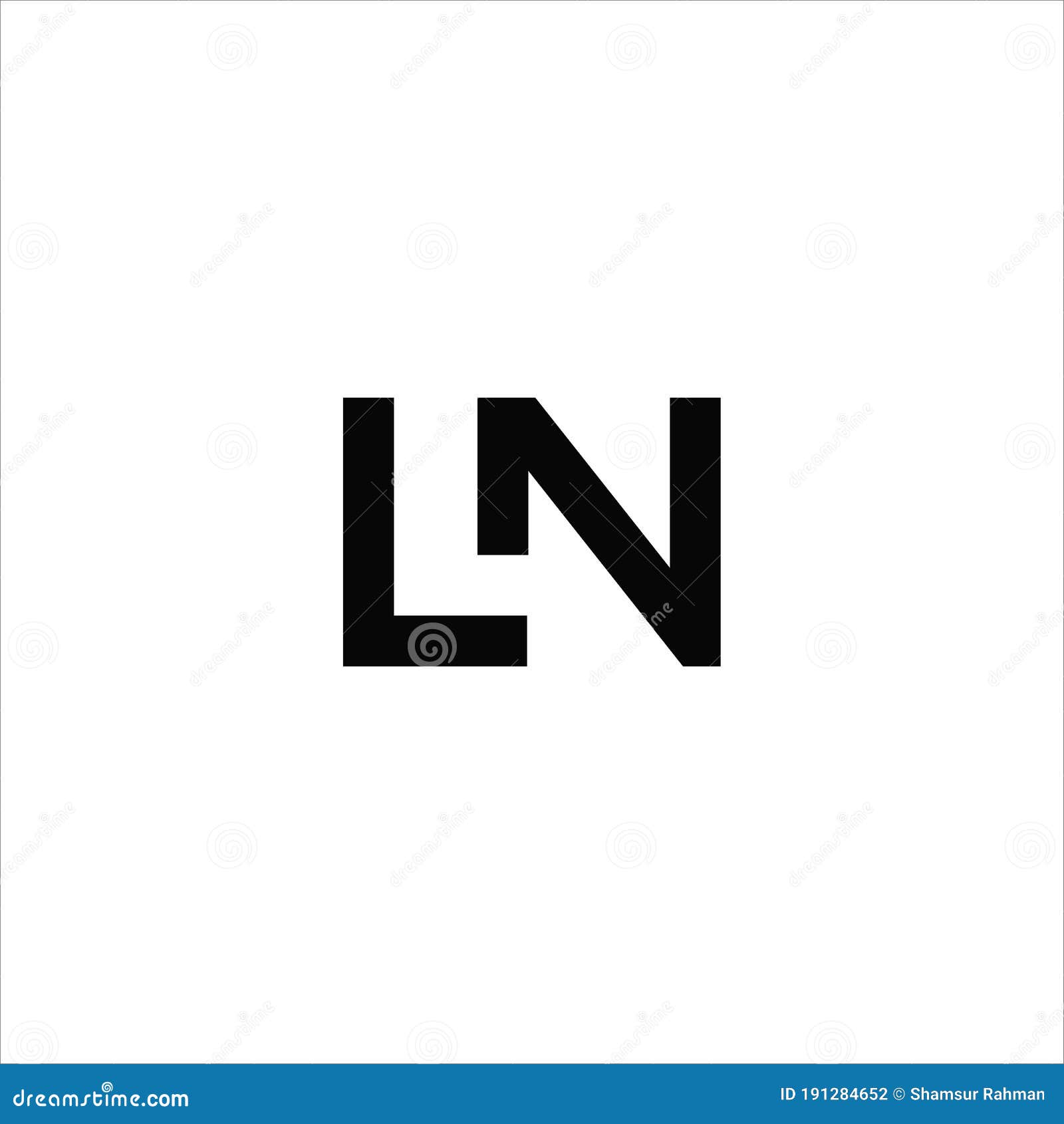 Initial Letter Ln Logo or Nl Logo Vector Design Template Stock Vector ...