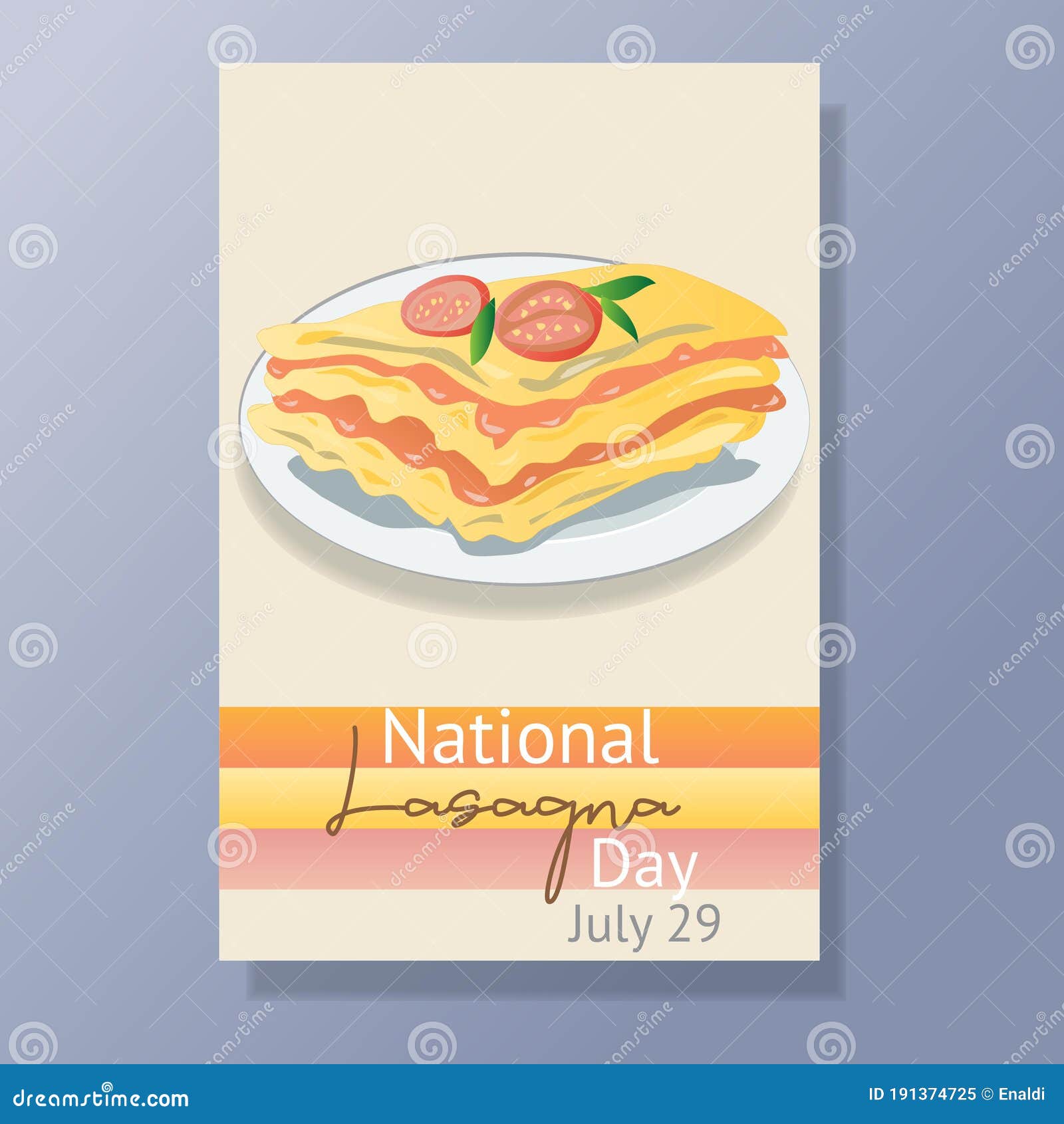 National Lasagna Day Sign and Banner Stock Vector - Illustration of ...