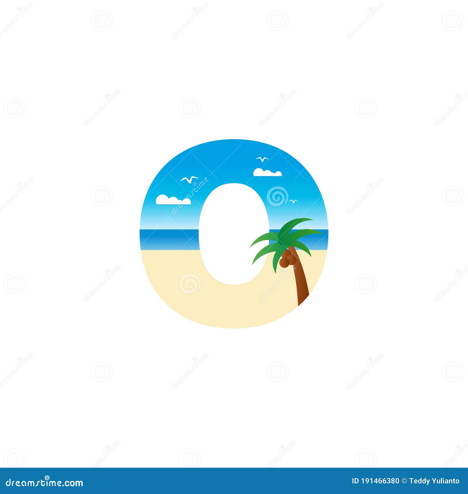 Exotic Initial O Beach Logo Stock Vector - Illustration of icon, glyph ...