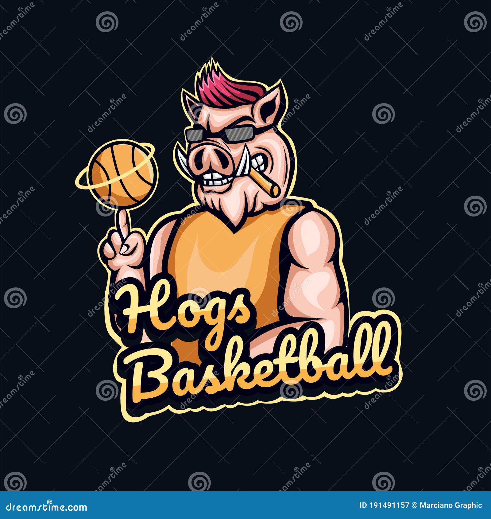 Illustration Vector Graphic of Hog Basketball Stock Vector ...
