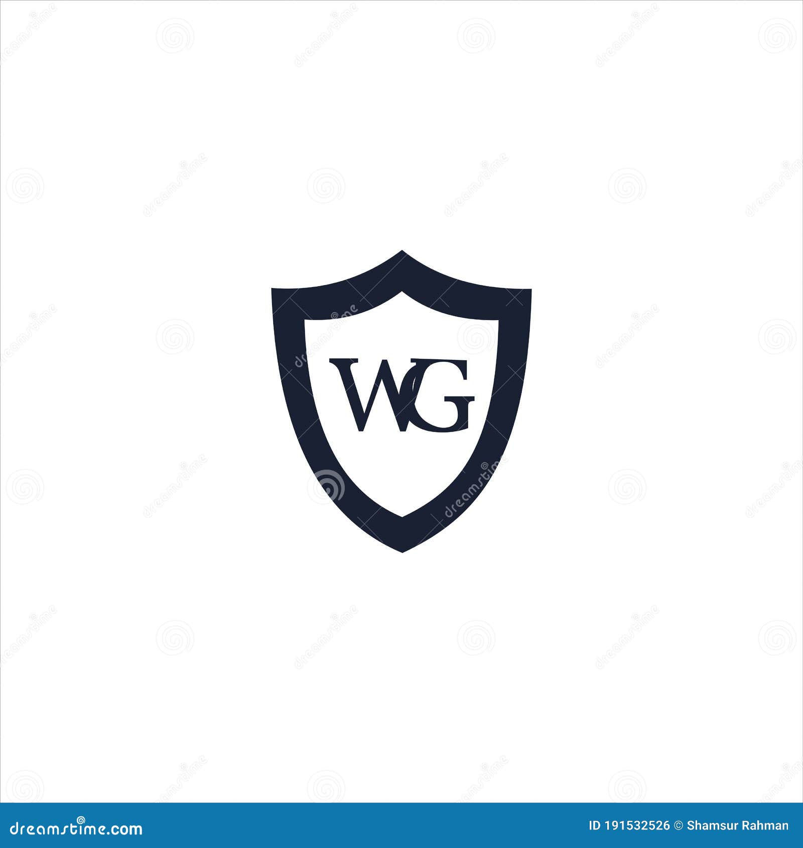 Initial Letter Wg Logo or Gw Logo Vector Design Template Stock Vector ...