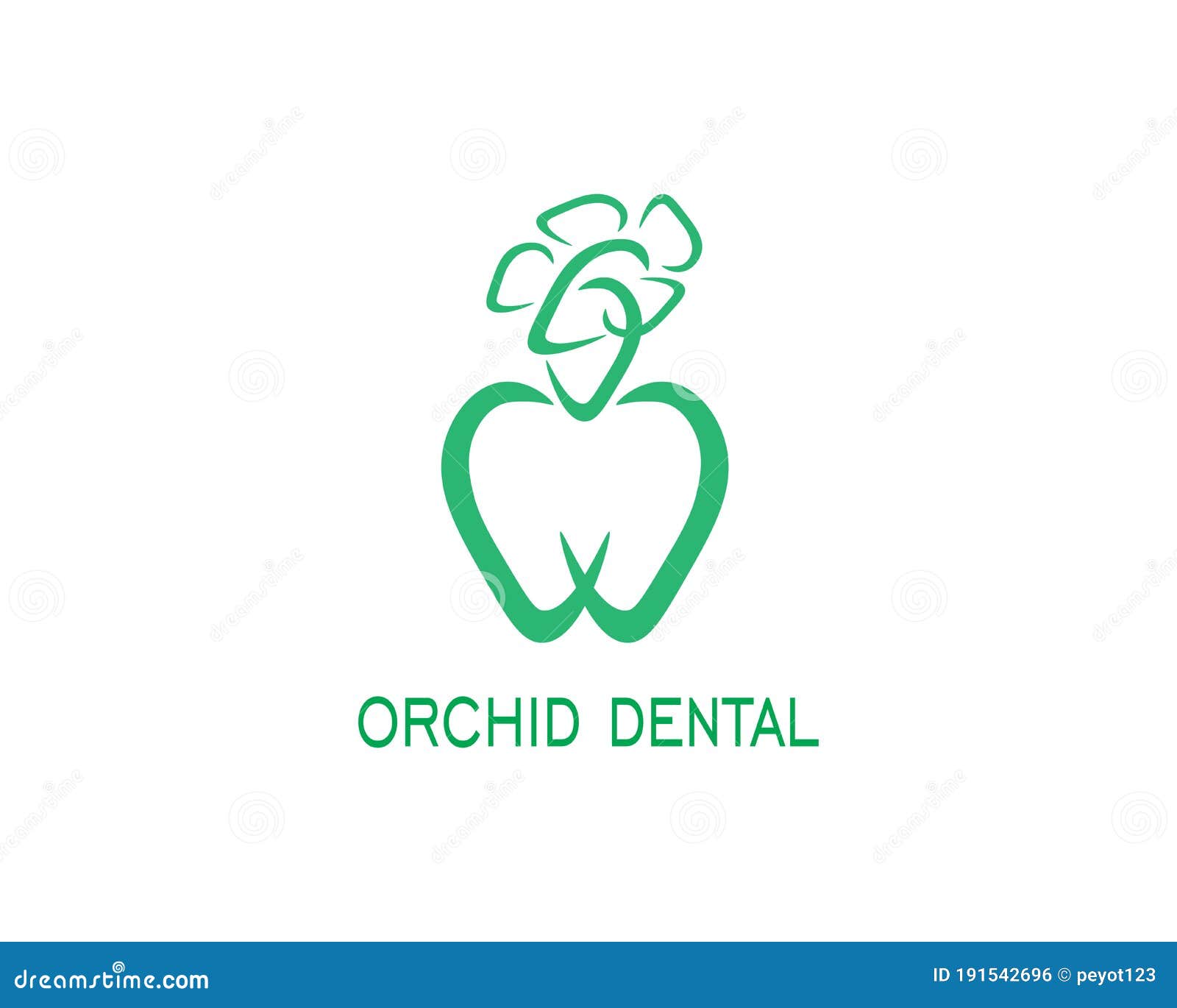Orchid dental icon stock vector. Illustration of care - 191542696
