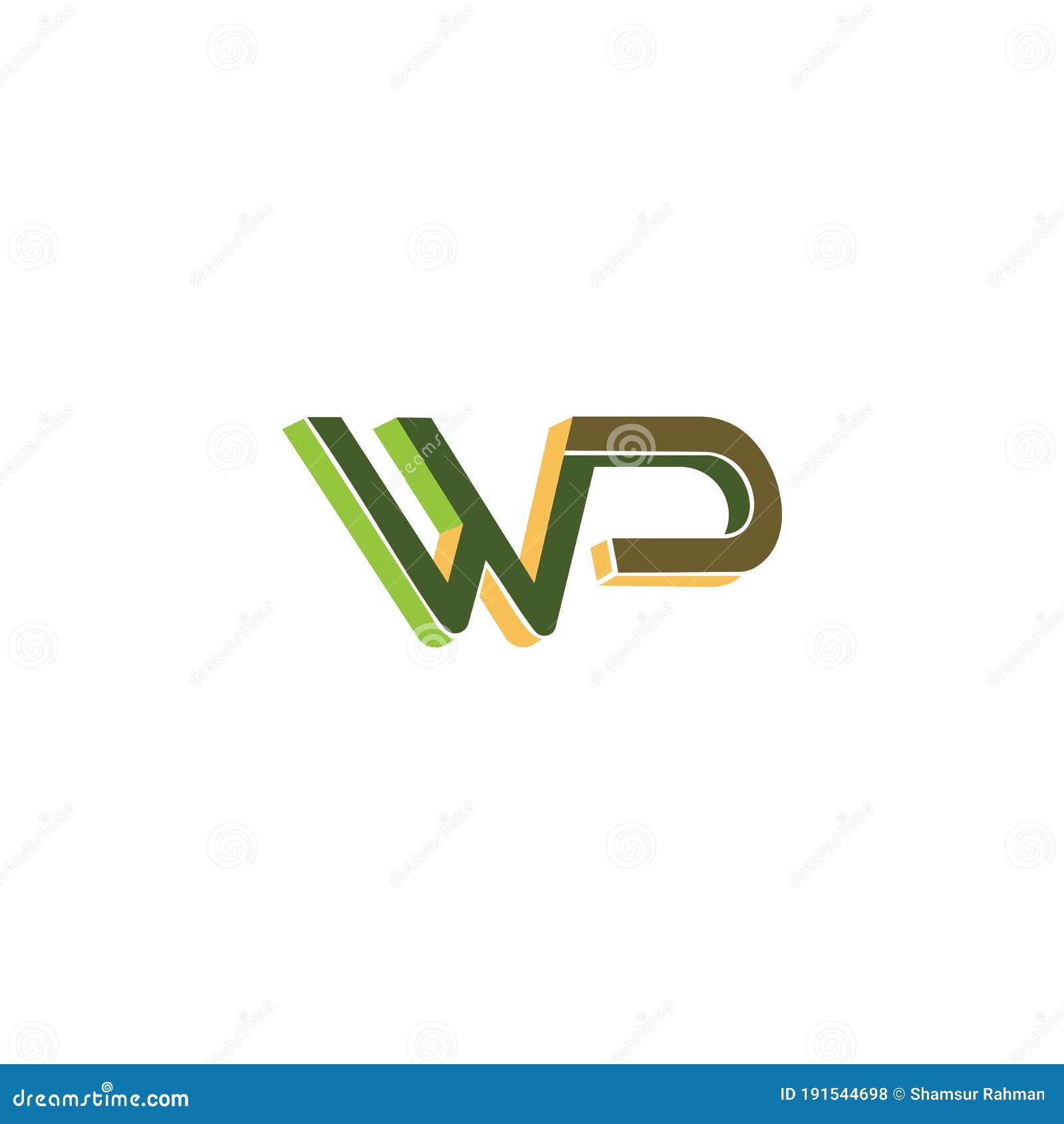 Initial Letter Wp Logo or Pw Logo Vector Design Template Stock Vector ...