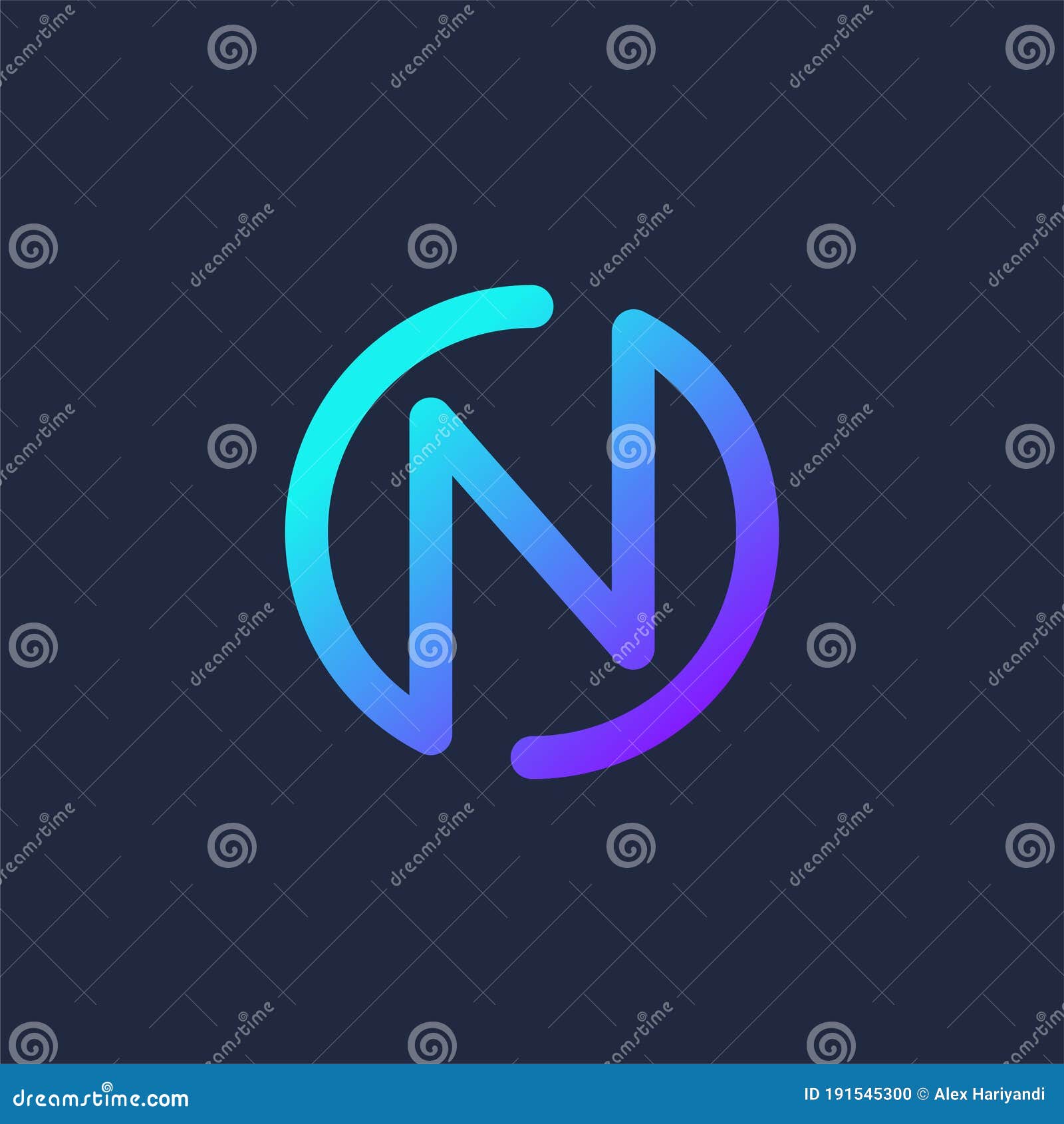 Letter N Modern Logo Vector Stock Vector - Illustration of font, letter ...