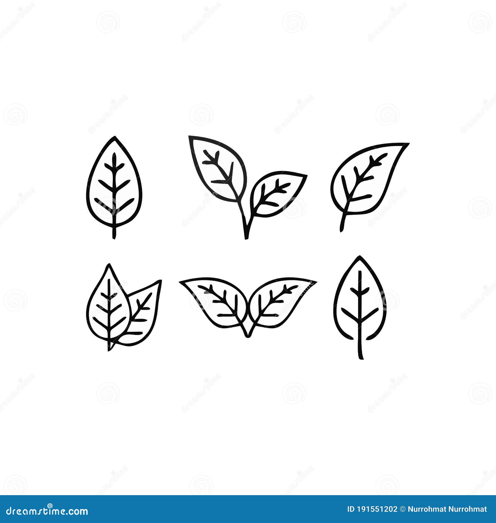 Simple Leaf Related Vector Icon Set. Stock Vector - Illustration of ...