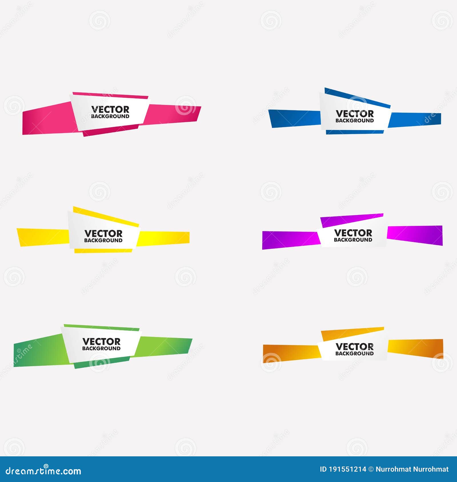 Geometric Banner with Text Set. Stock Vector - Illustration of shadow ...