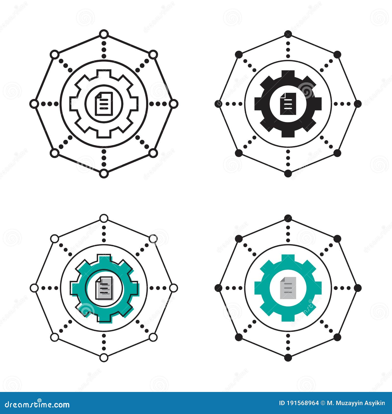 Simple Setting Task Management Icon on White Background Stock Vector ...