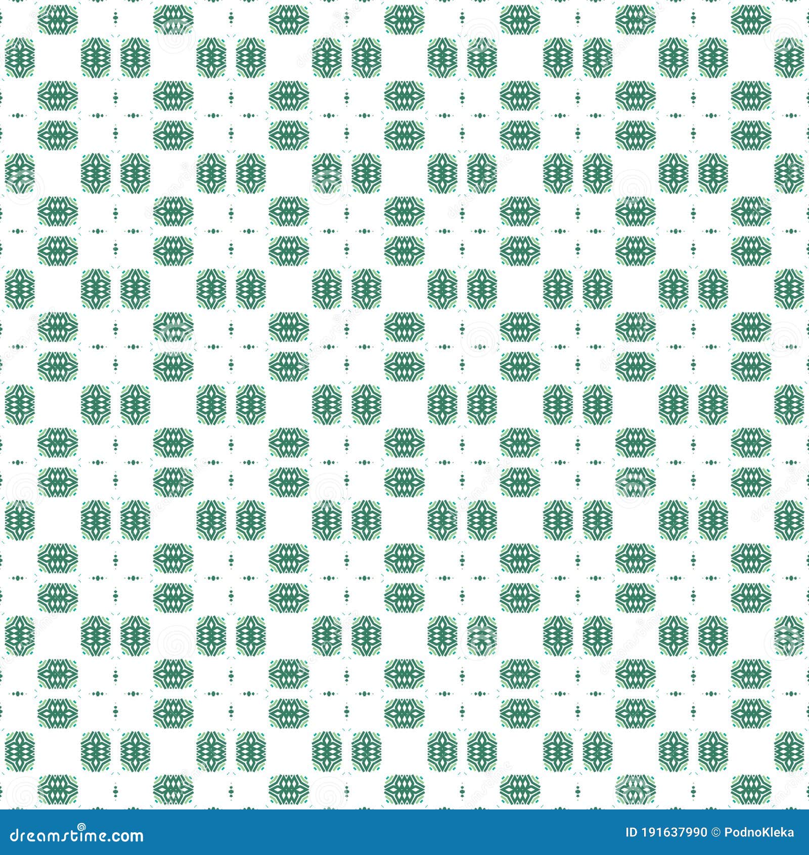 Green Grid Object Seamless Colorful Background Pattern Texture. Vector ...