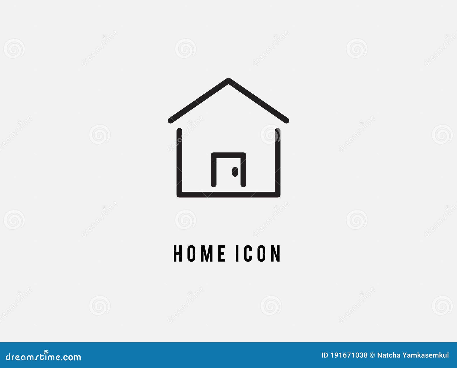 Flat Design Vector Home Icon, Black and White Shape Circle Button ...