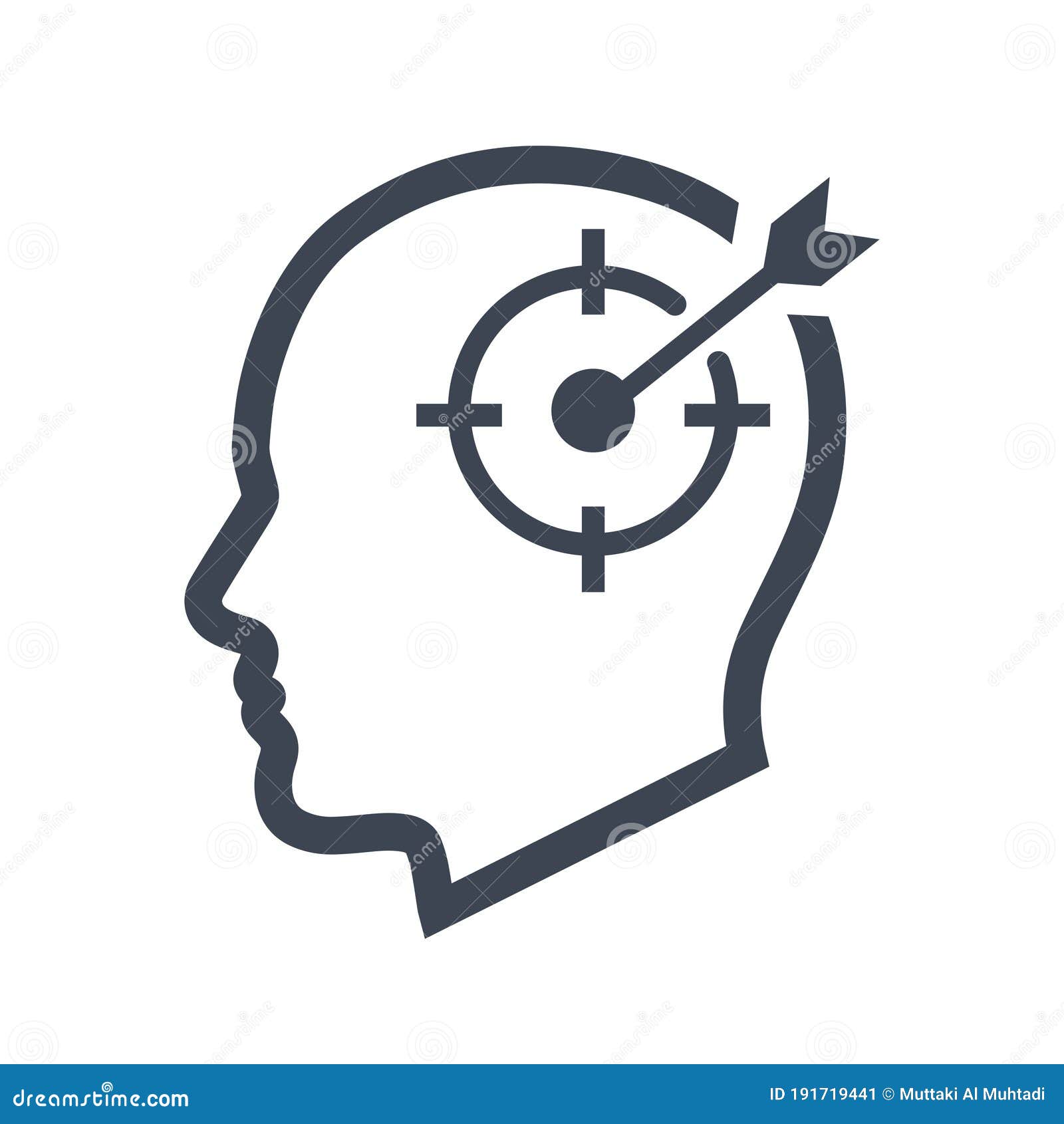 Thinking about Target Icon, Brain, Focus, Goal, Head, Mind, Target ...