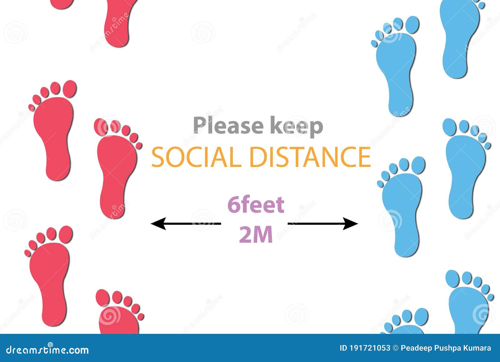 Social Distance Illustration Stock Vector - Illustration of distance ...