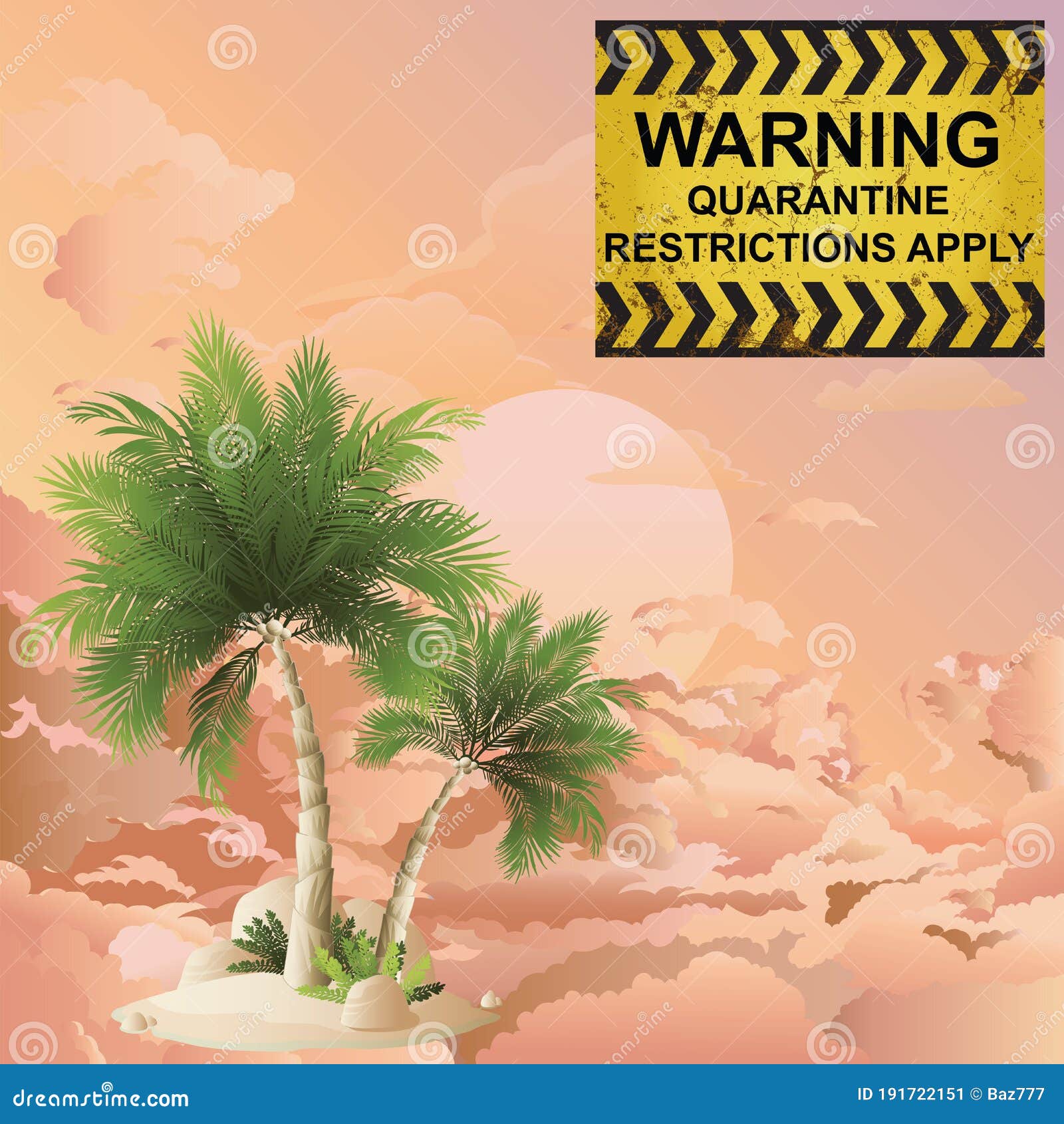 Warning Quarantine Sign Cartoon Vector | CartoonDealer.com #175968691