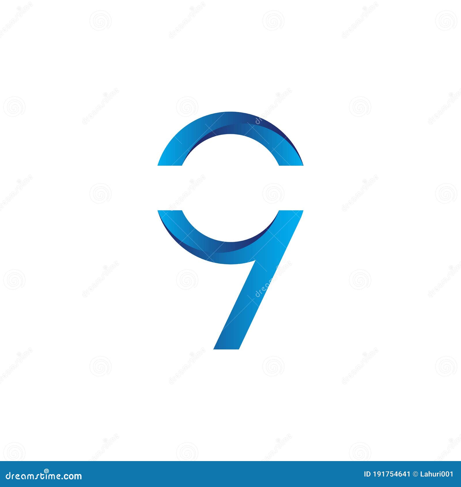 97 Number Design Logo Vector Stock Vector - Illustration of ...