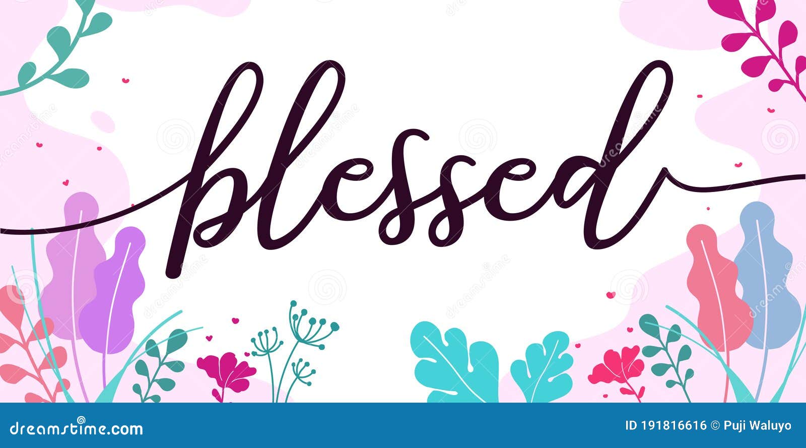 Simple Faith Quote Blessed Ready Print Stock Vector - Illustration of ...