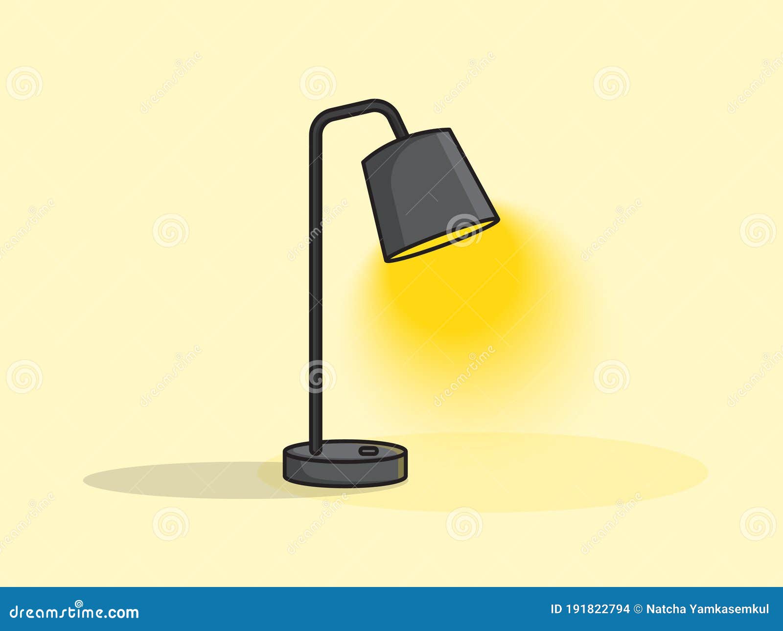 Night Table, Office Desktop Lamp Comic Brain Electric Lamp Idea Doodle ...