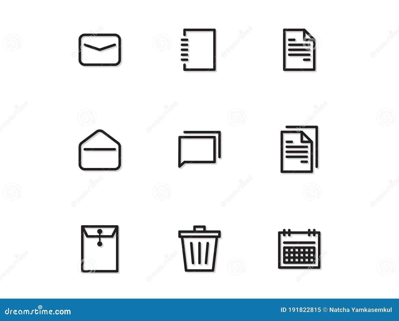 Set of Folder Related Vector Line Icons. Premium Linear Symbols Pack ...
