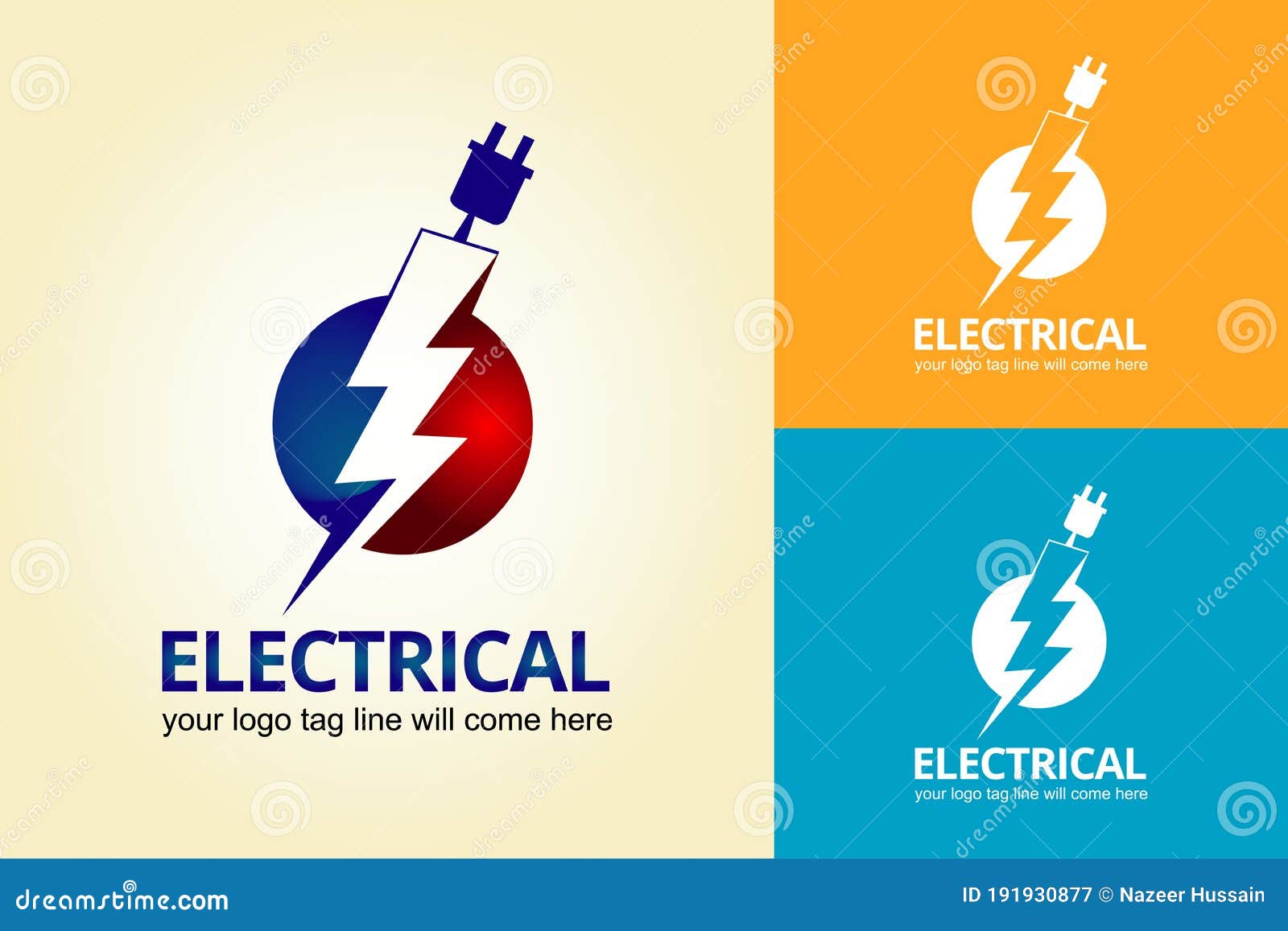 Electric Logo Vector Idea Concept Stock Vector - Illustration of idea ...
