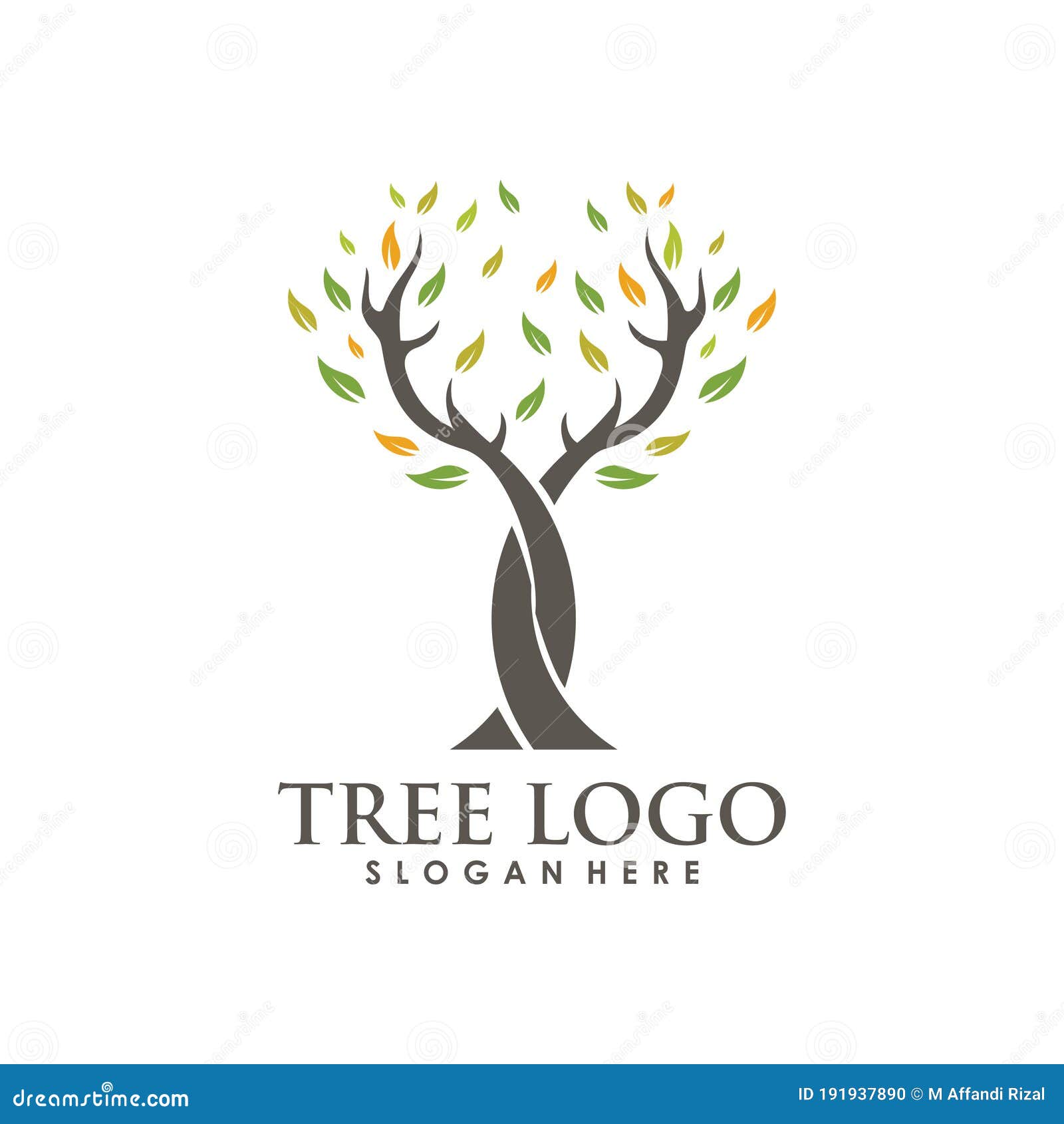 Nature Tree Logo Design Vector Template, Growth Logotype Stock Vector ...