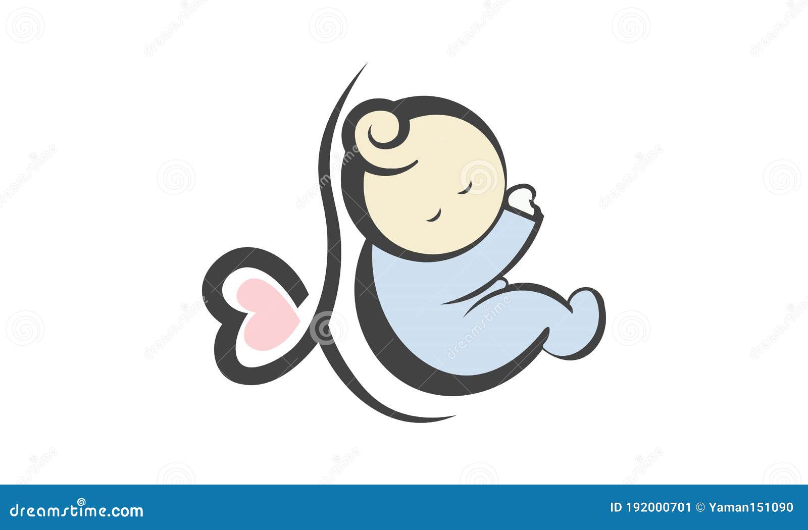Cute Baby Sleep Vector art stock vector. Illustration of cartoon ...