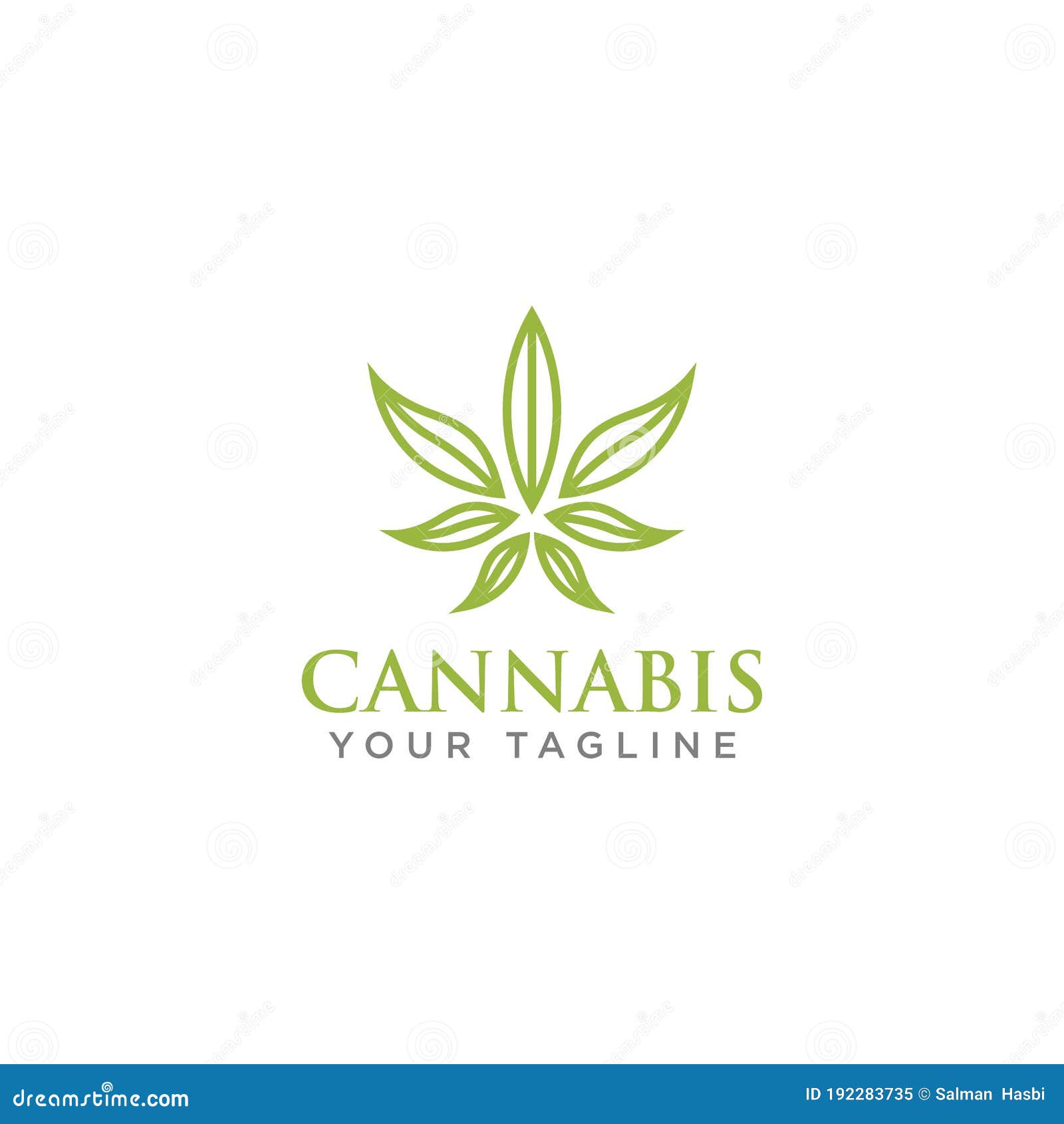 Marijuana Design Logo Health Icon, Vector Template Stock Vector ...