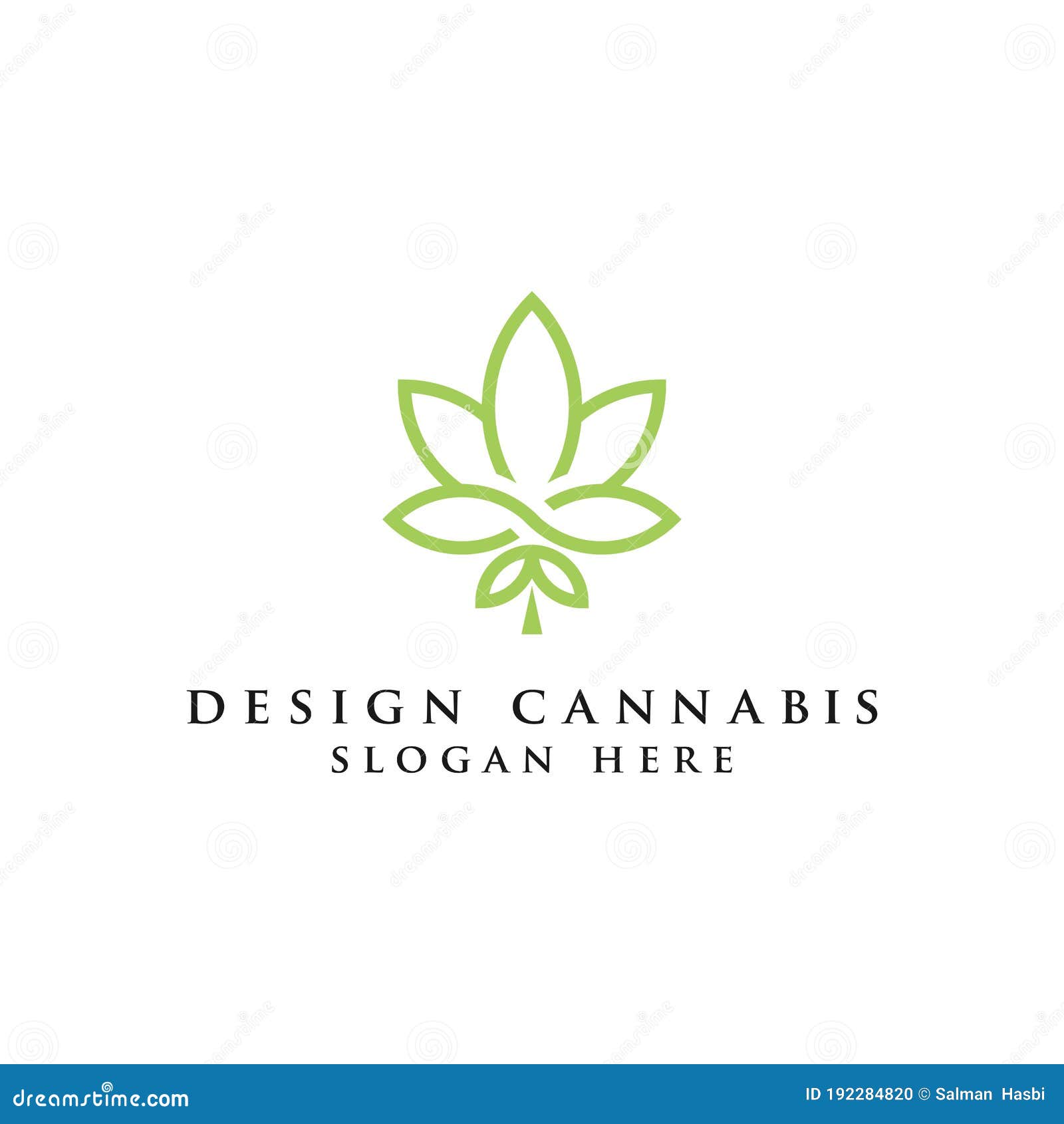 Marijuana Design Logo Health Icon, Vector Template Stock Vector ...