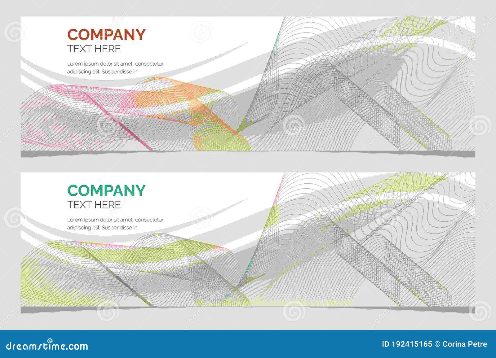 Abstract Corporate Business Banner Stock Vector - Illustration of flow ...
