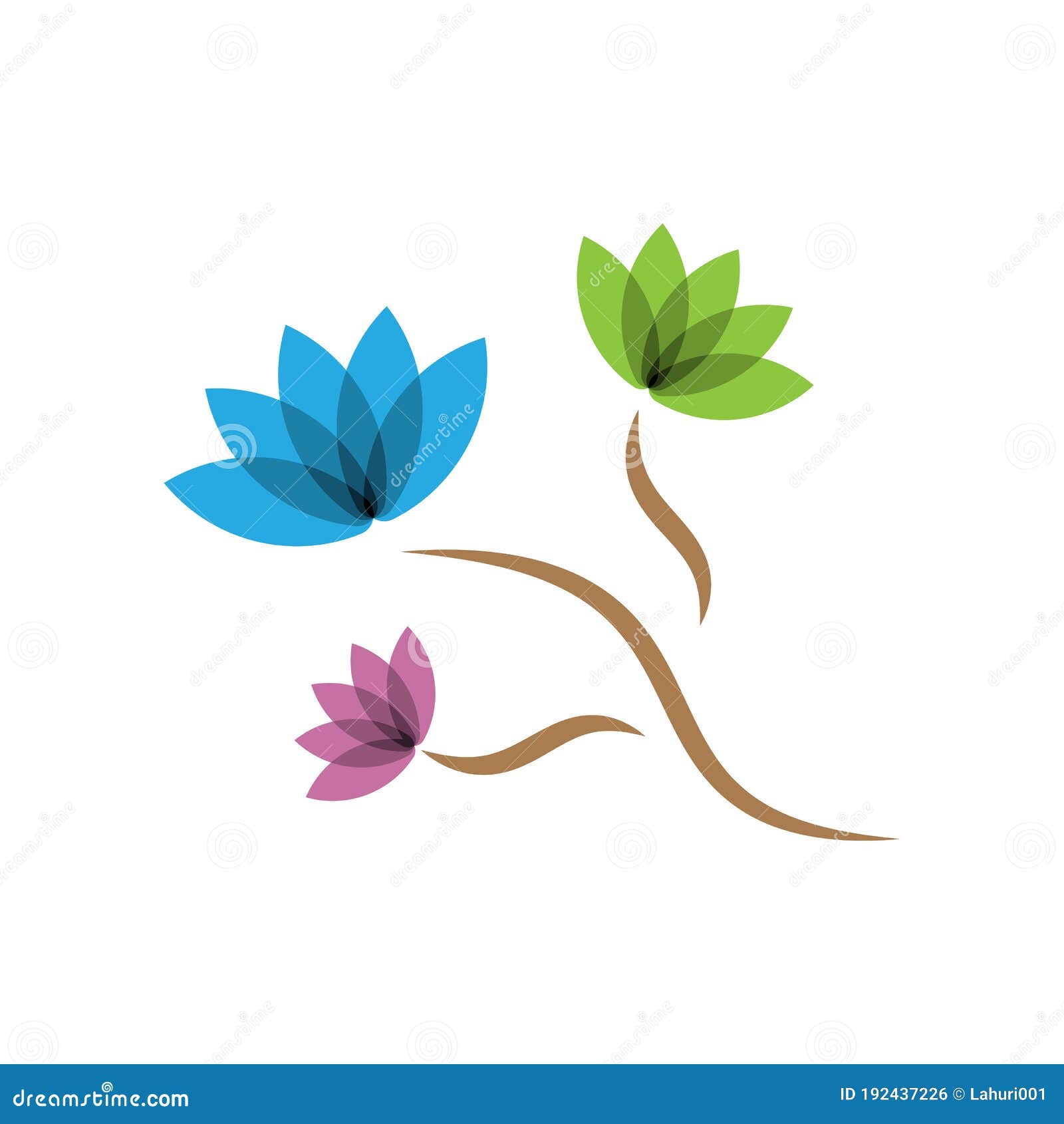 Abstract Flower Shape Logo Vector Stock Vector - Illustration of ...