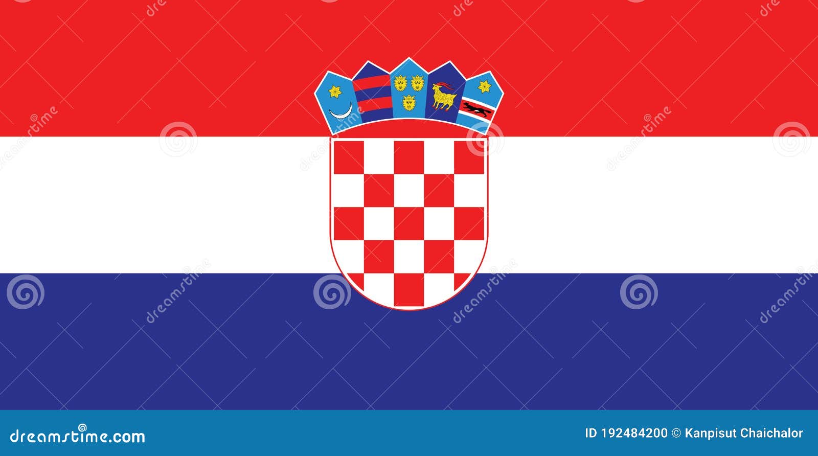 National Croatia Flag, Official Colors and Proportion Correctly ...