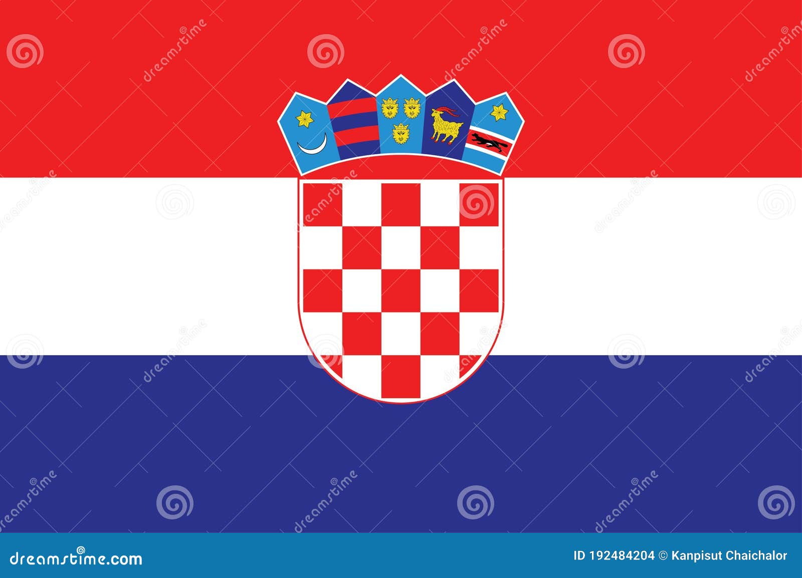 National Croatia Flag, Official Colors and Proportion Correctly ...