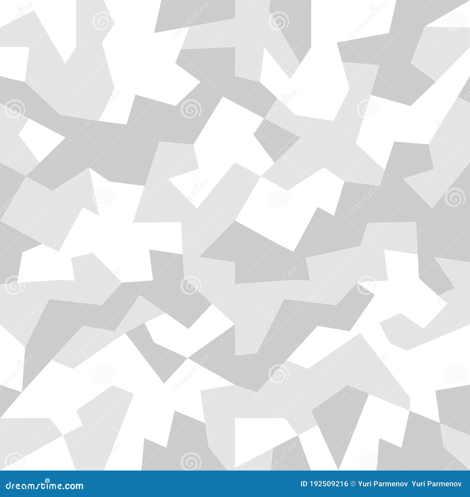Geometric Camouflage Seamless Pattern. Abstract Modern Camo, White ...