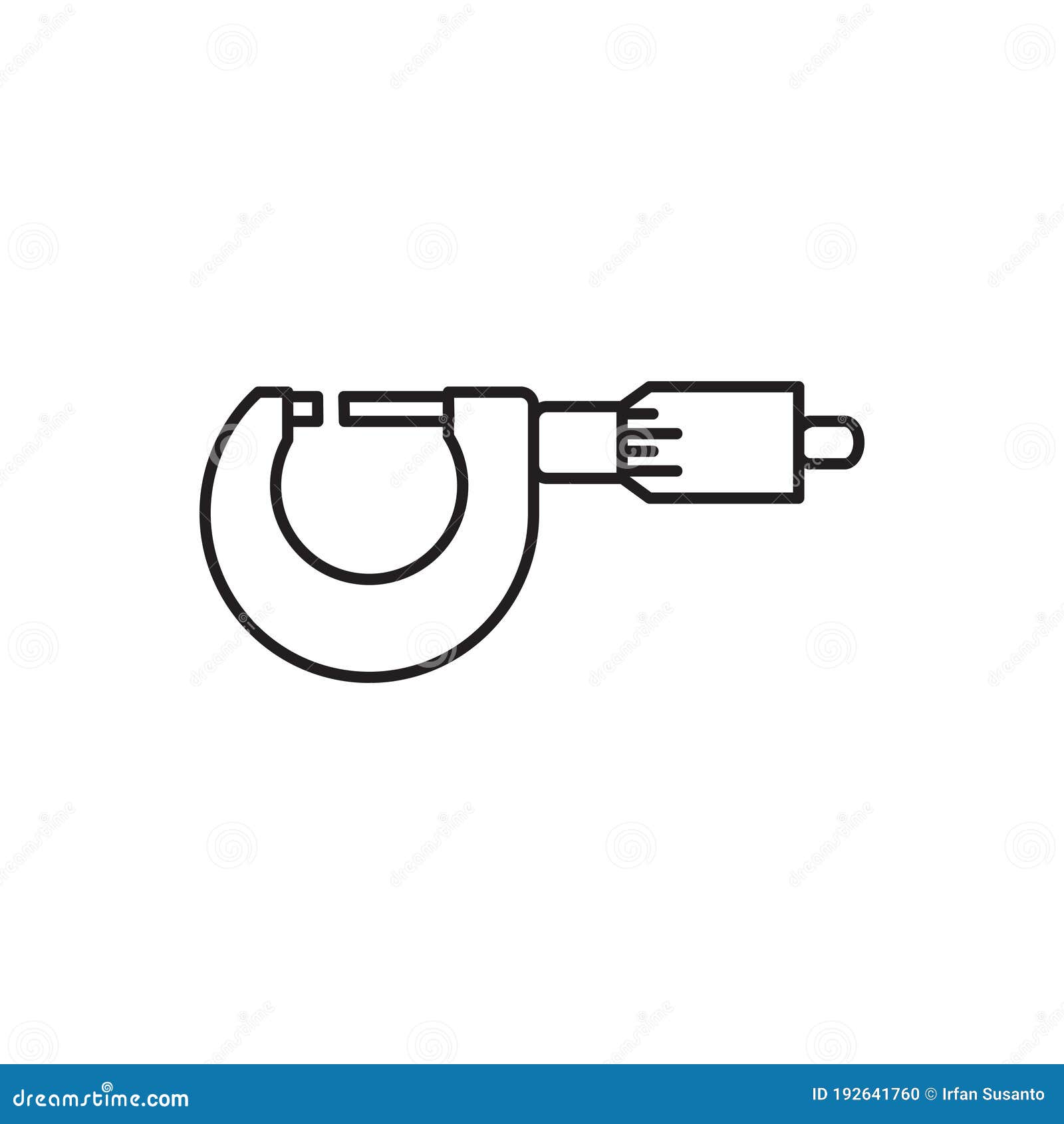 Micrometer Icon Outline Vector. Isolated On White Background ...