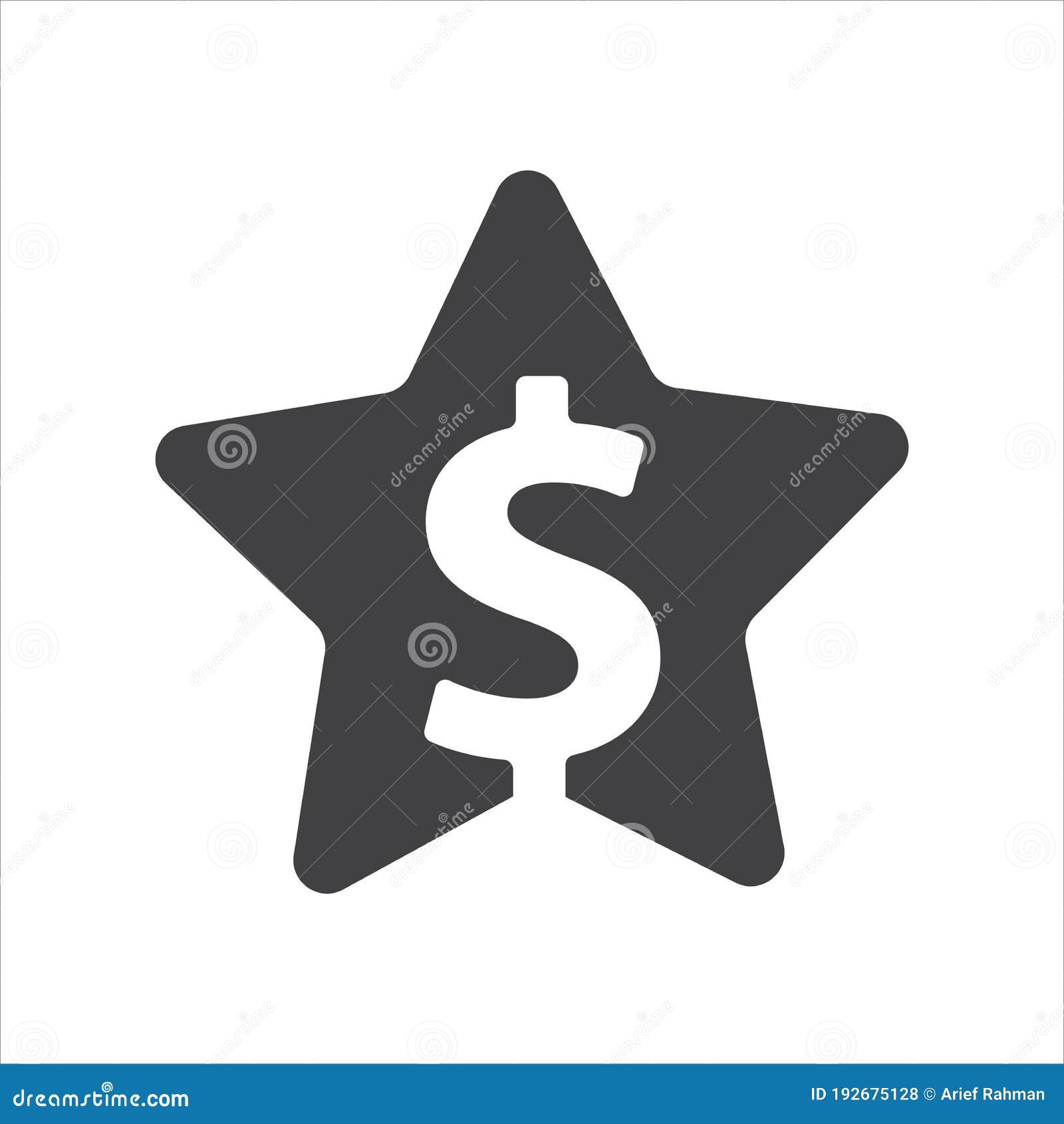 Star Money Icon Concept. Flat Design Style Icon Stock Vector ...