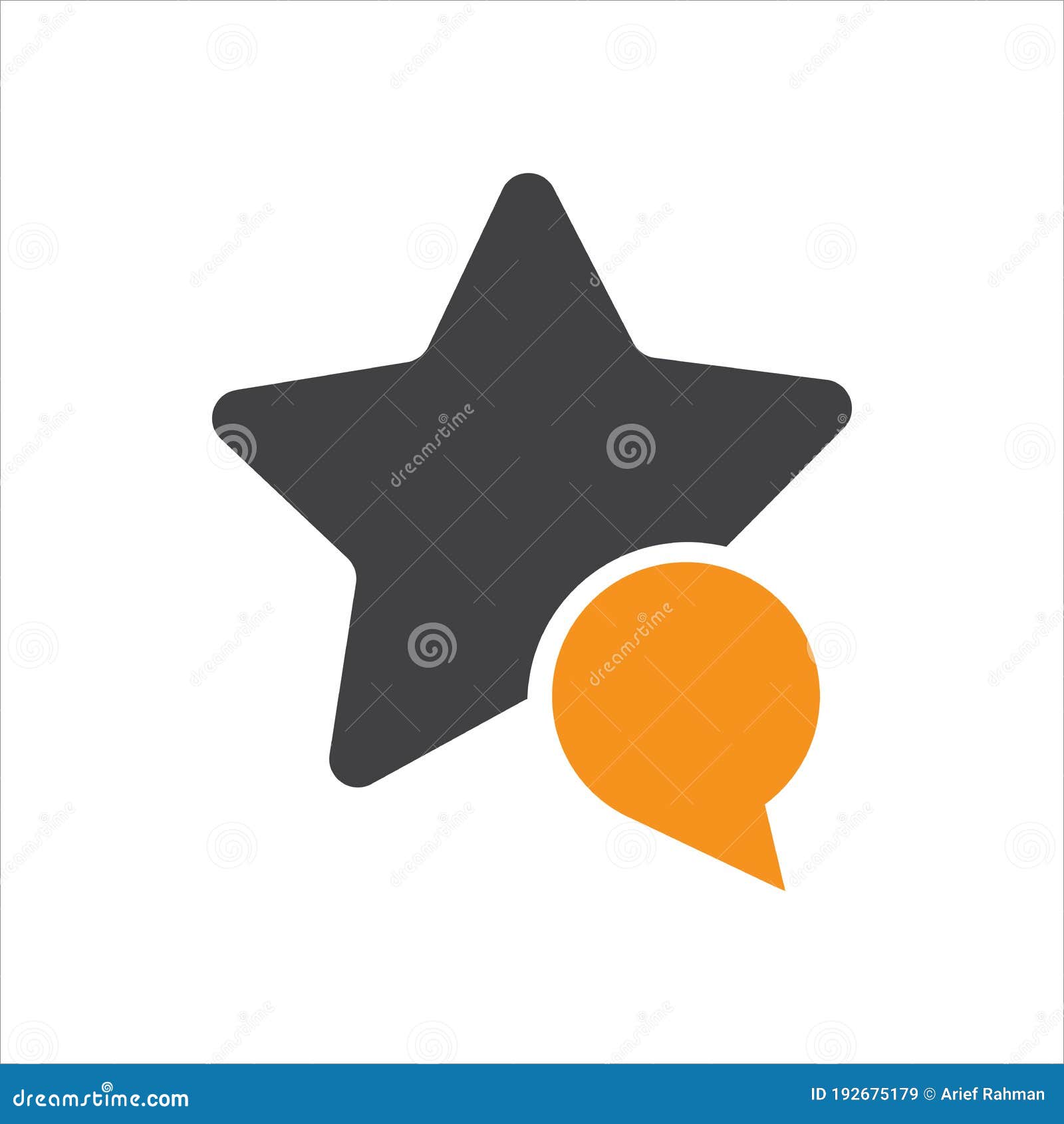 Star Talk Icon Concept. Flat Design Style Icon Stock Vector ...