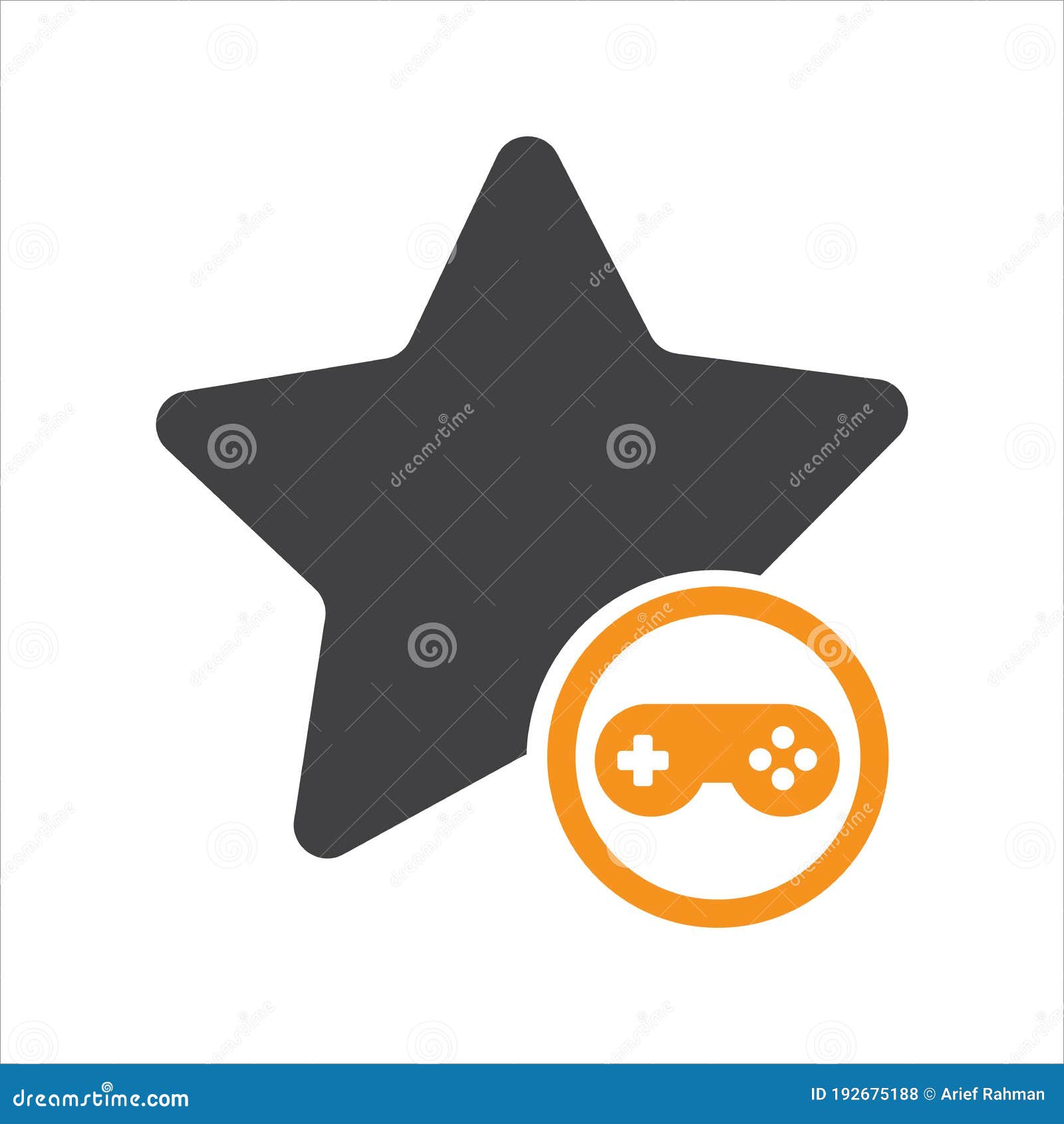 Star Game Icon Concept. Flat Design Style Icon Stock Vector ...