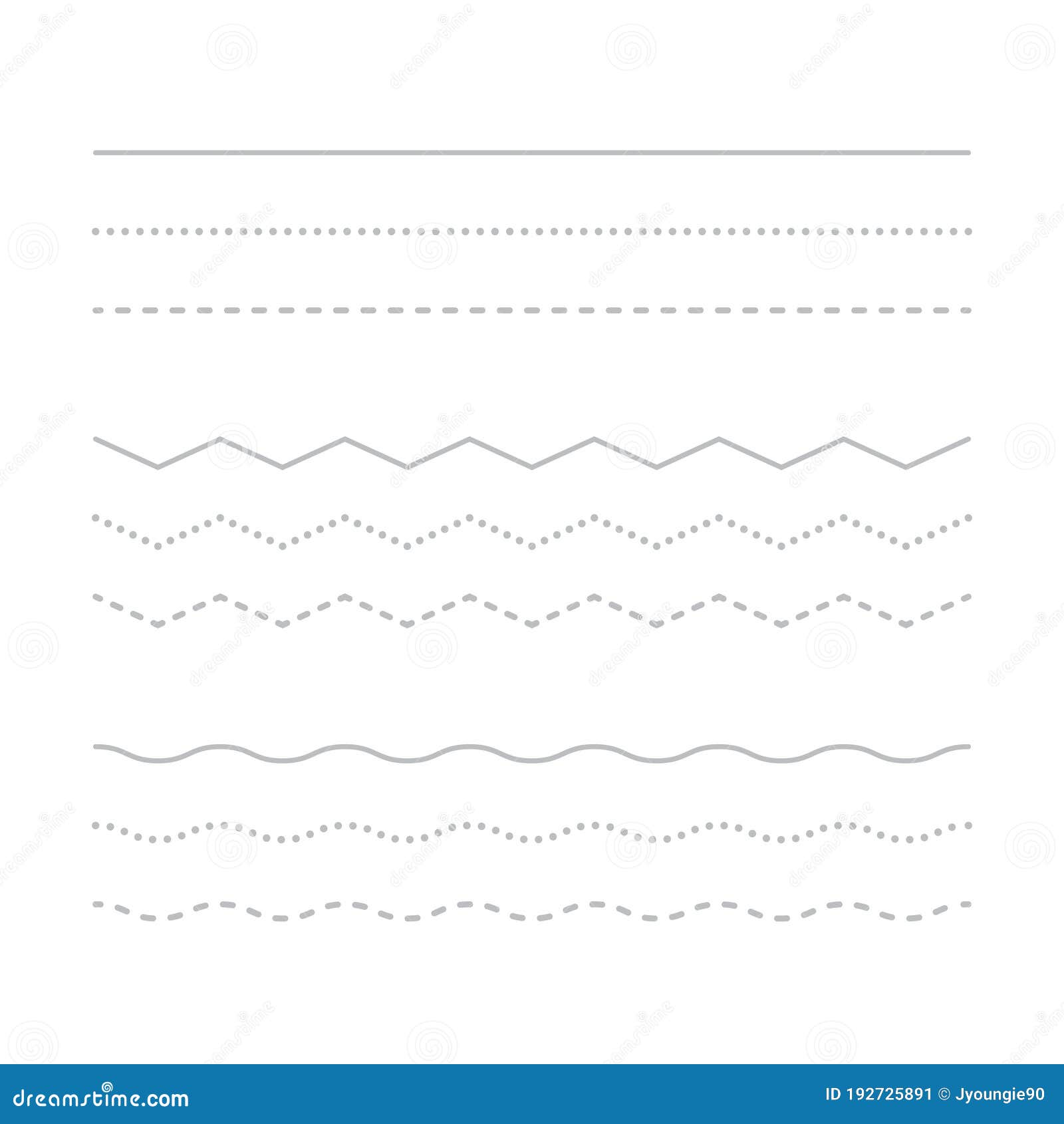 Line Vector Set, Solid Line, Dotted, Curvy Line Graphic Elements ...